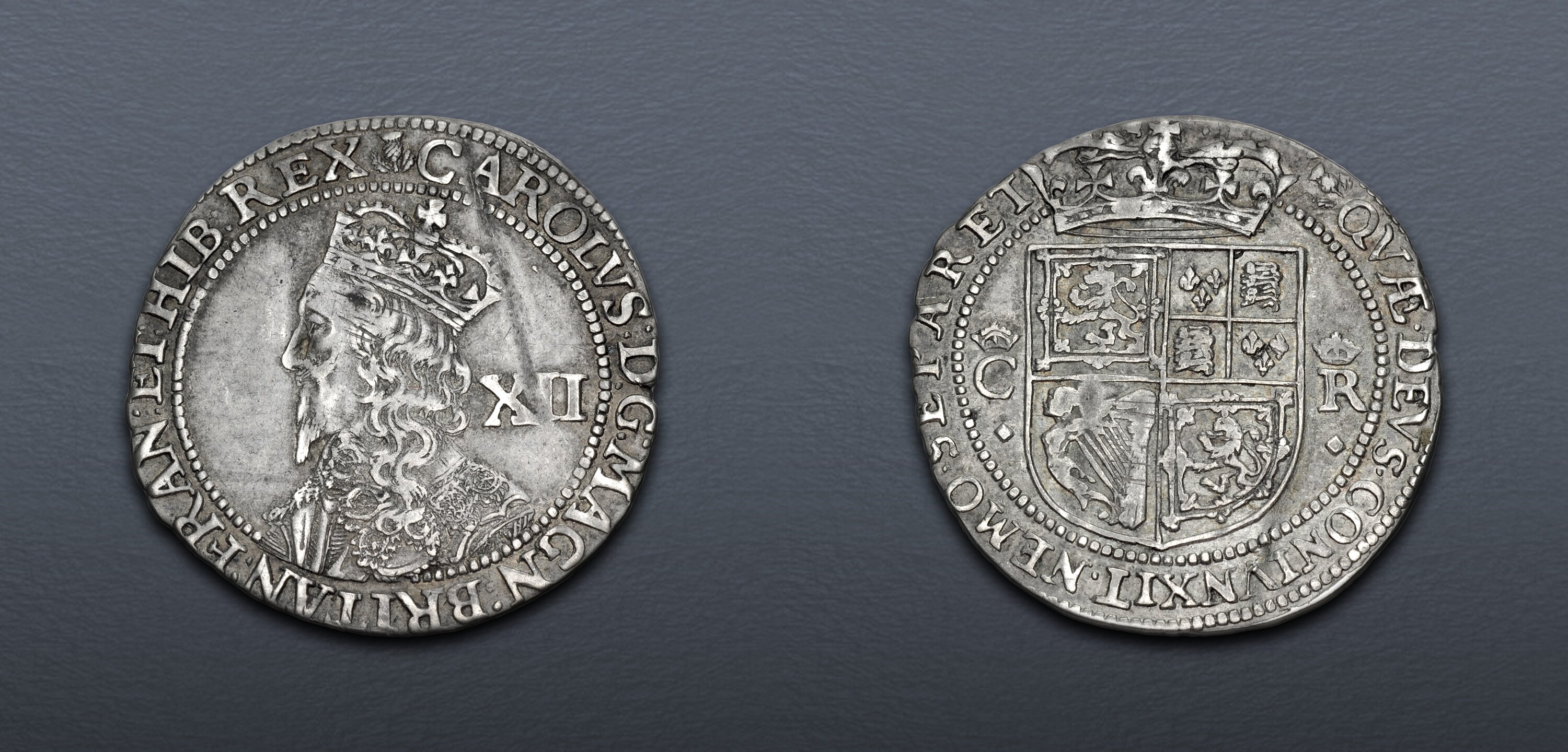 SCOTLAND. Charles I. 1625-1649. AR Twelve Shillings (33mm, 5.86 g, 6h ...