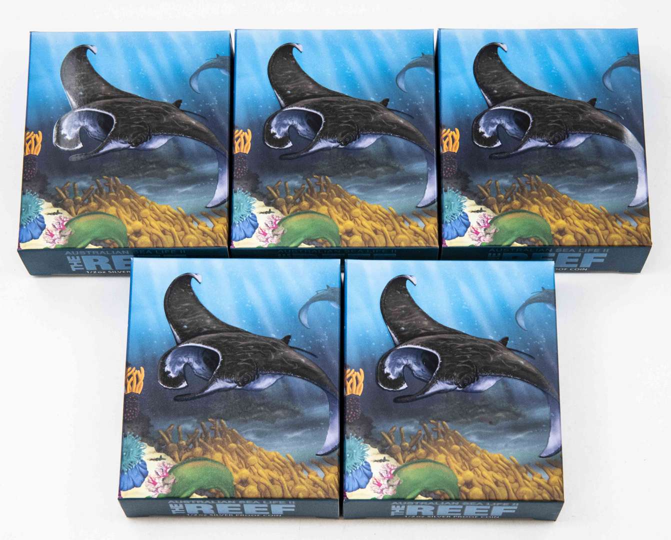 Proof Fifty Cents 2012 Australian Sea Life The Reef Manta Ray Half ...