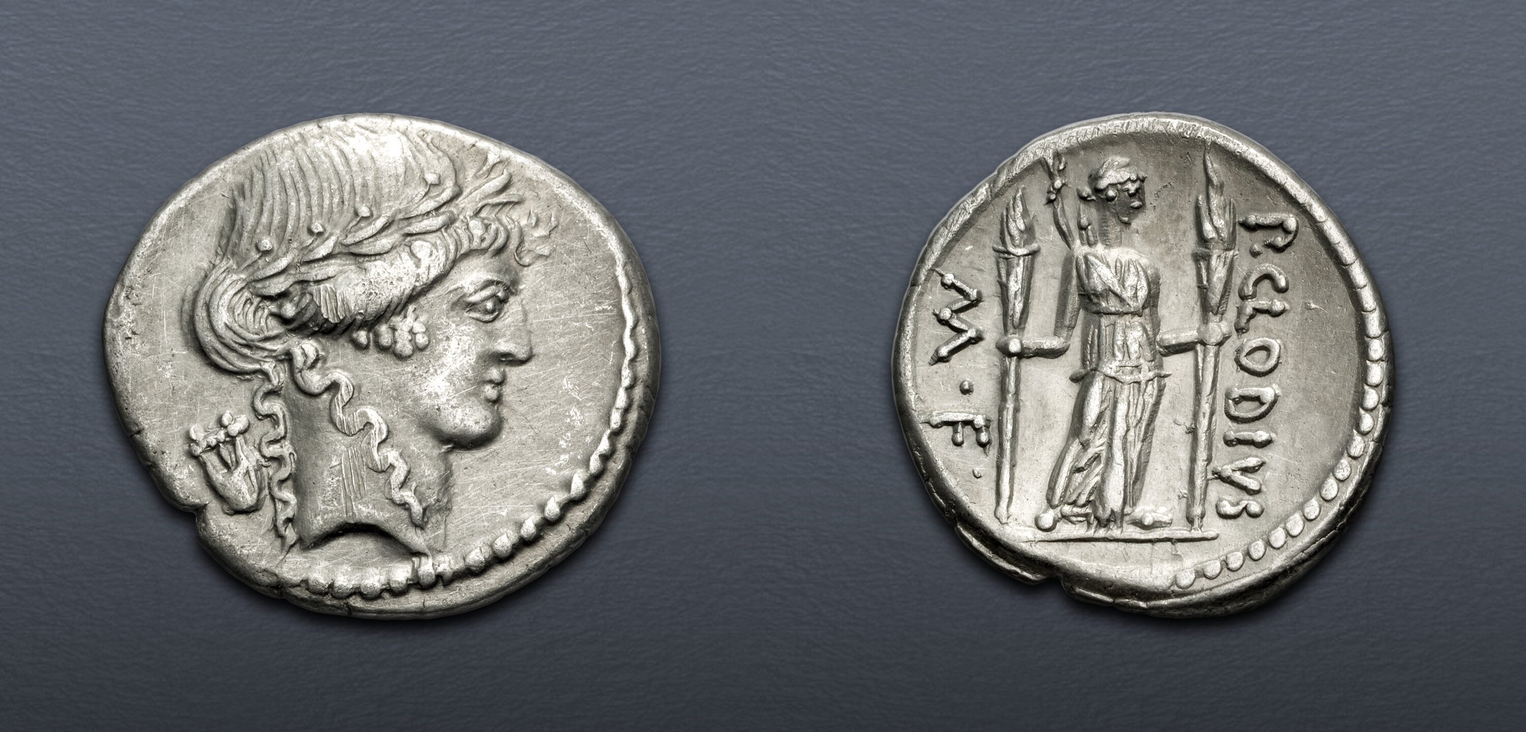 Moneyer issues of Imperatorial Rome. P. Clodius M.f. Turrinus. 42 BC ...