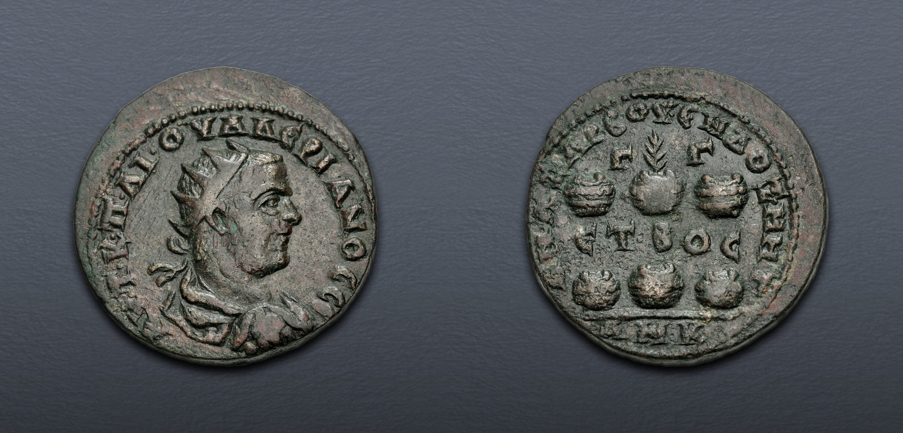 CILICIA, Anazarbus. Valerian I. AD 253-260. Æ Triassarion (32mm, 23.54 ...