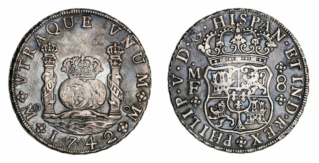 Mexico, Philip V (1700-1724/1724-1746), 8-Reales, 1742 MF, Mexico City ...