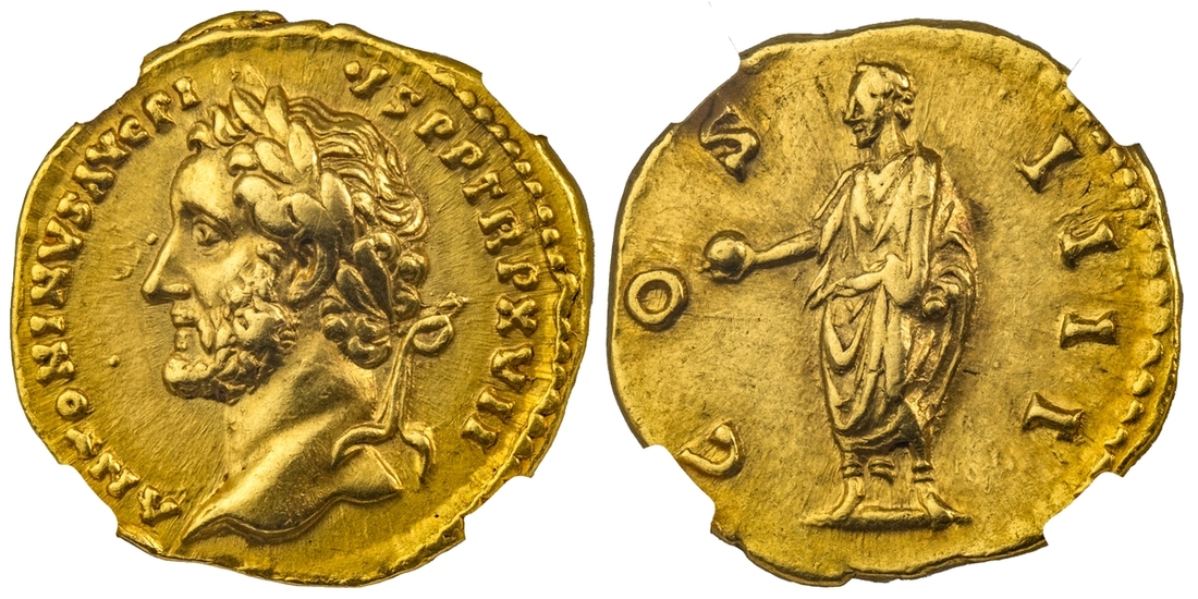 NGC XF | Roman Empire, Antoninus Pius (AD 138-161), AV Aureus, Rome ...