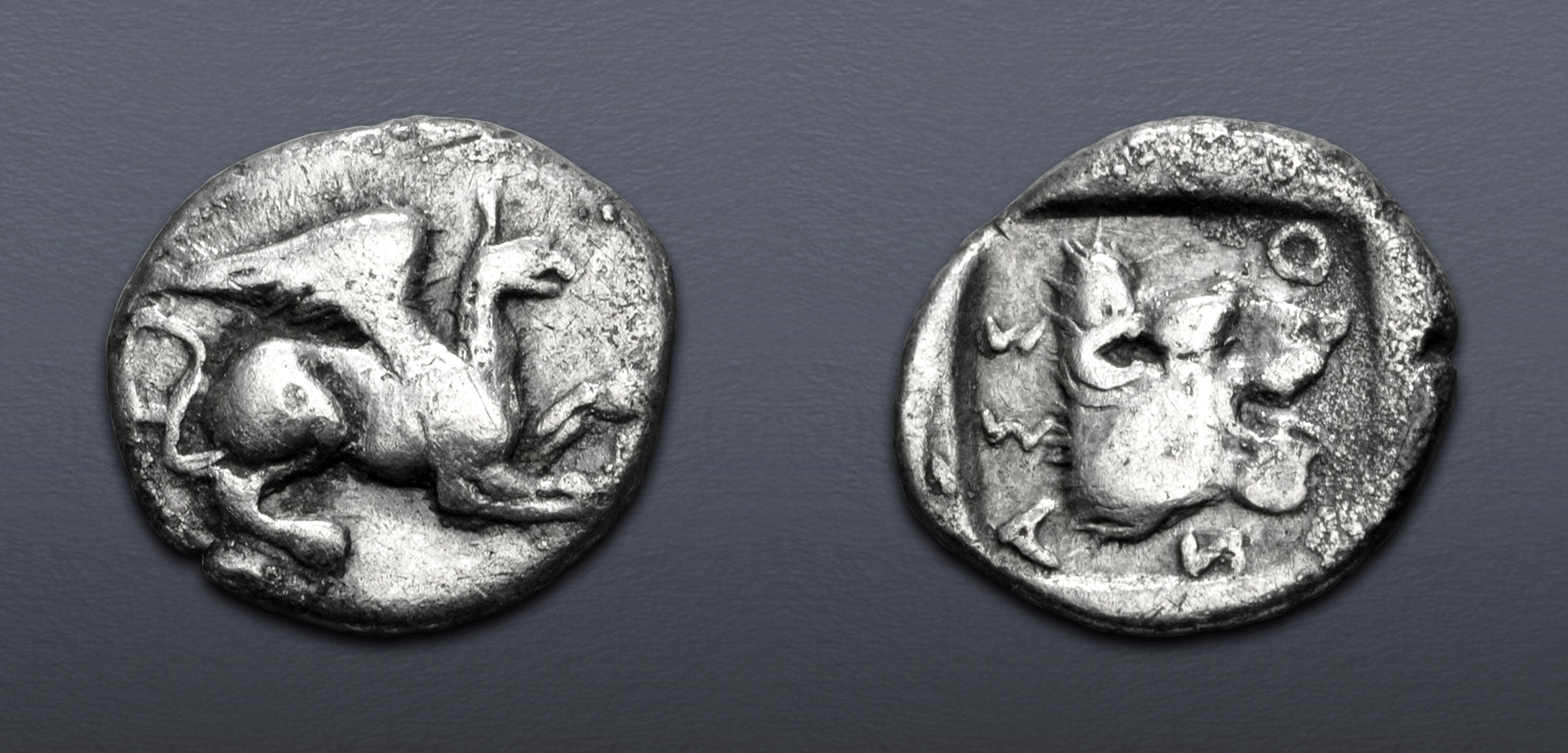 TROAS, Assos. 5th century BC. AR Obol (9.5mm, 0.58 g, 2h). Persic ...