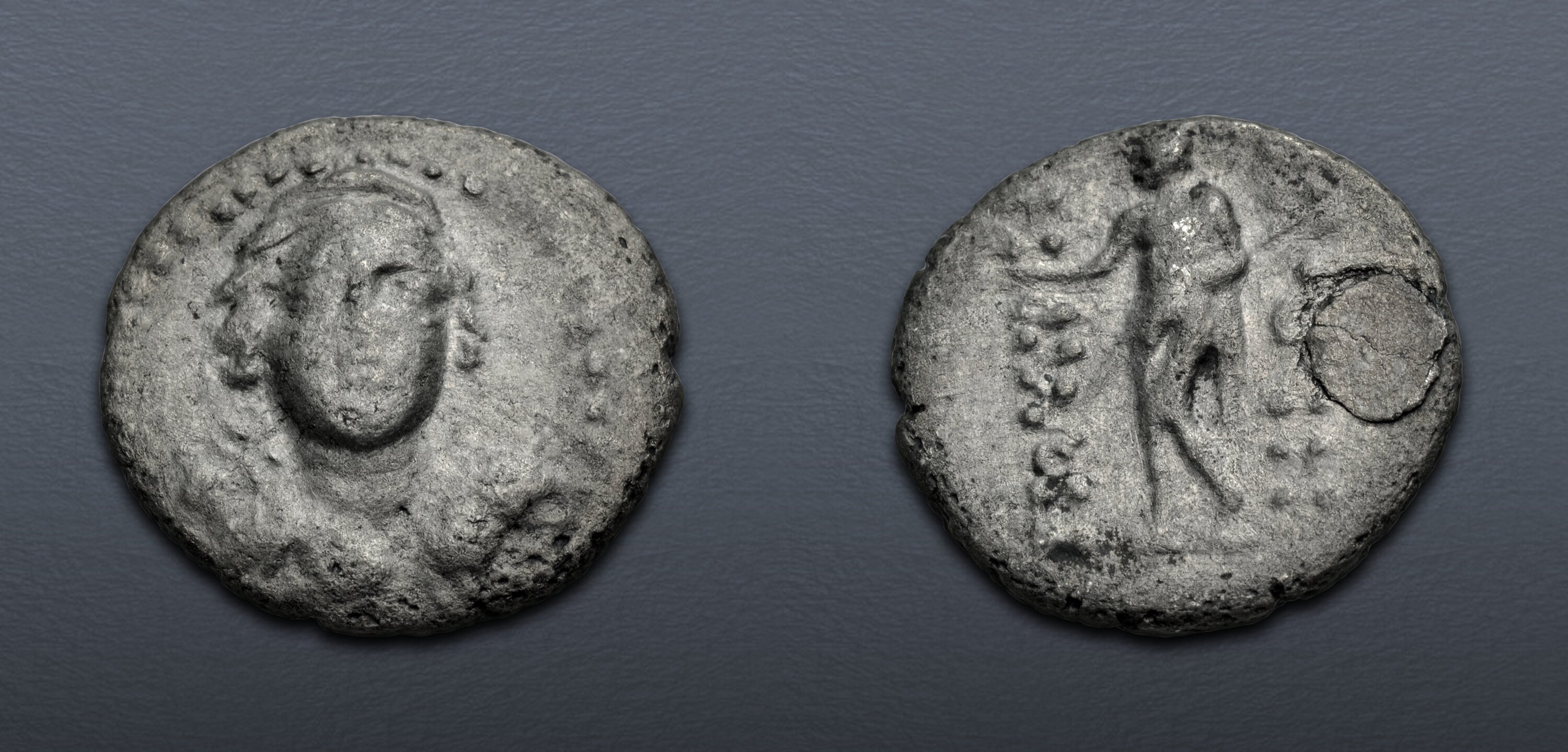 CRETE, Polyrhenion. Circa 200-67 BC. AR Hemidrachm (15mm, 1.59 g, 12h ...