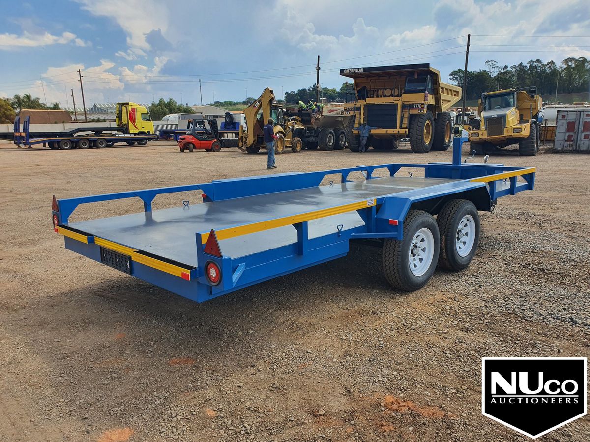 BRAKED DOUBLE AXLE BREAKNECK CAR TRAILER WITH RATCHET WINCH | NUco ...