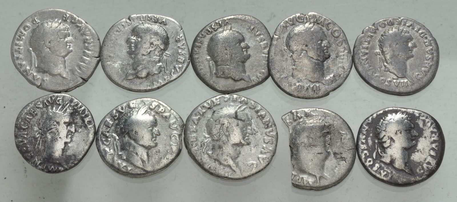 ROMAN. Imperial. Lot of ten (10) 1st Century AR Denarii. | Classical ...