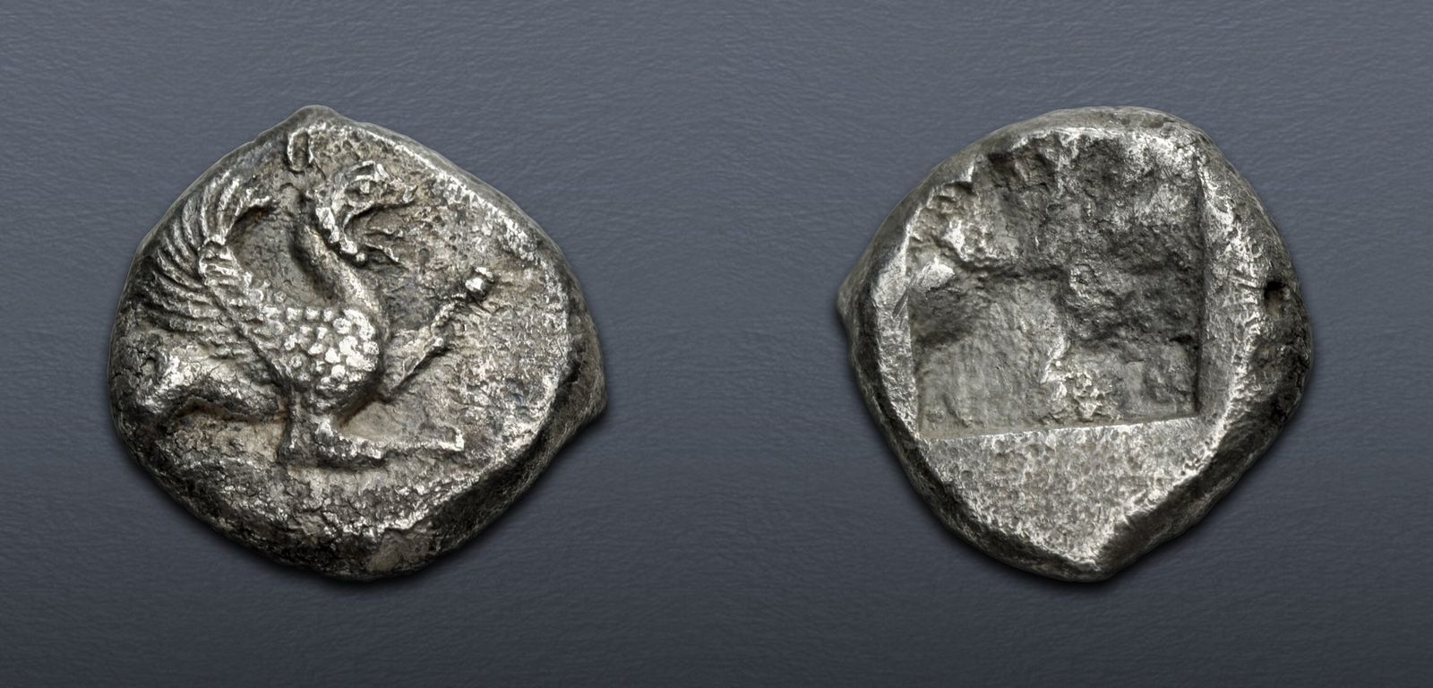 IONIA, Teos. Circa 500-450 BC. AR Trihemiobol (10.5mm, 1.43 g). VF ...