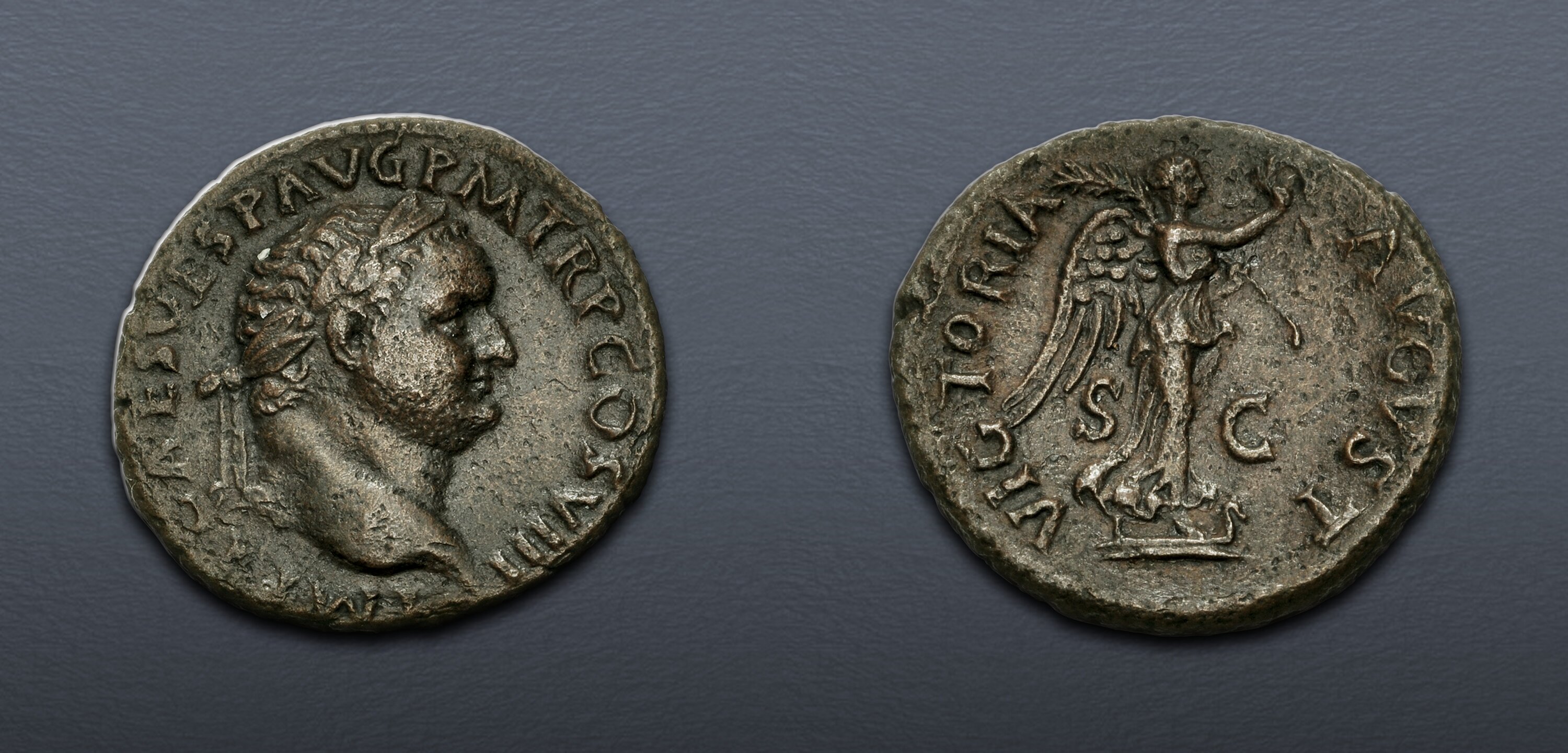 Titus. AD 79-81. Æ As (27mm, 10.74 g, 6h). Rome mint. Struck AD 80-81 ...