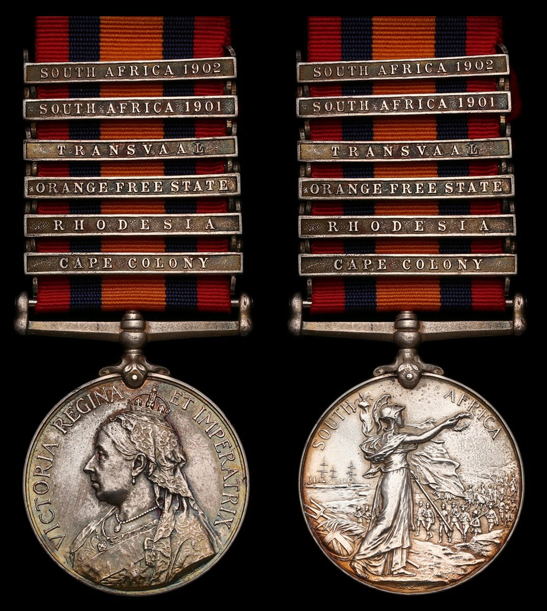 Queen's South Africa 1899-1902, 6 clasps, Cape Colony, Rhodesia, Orange ...