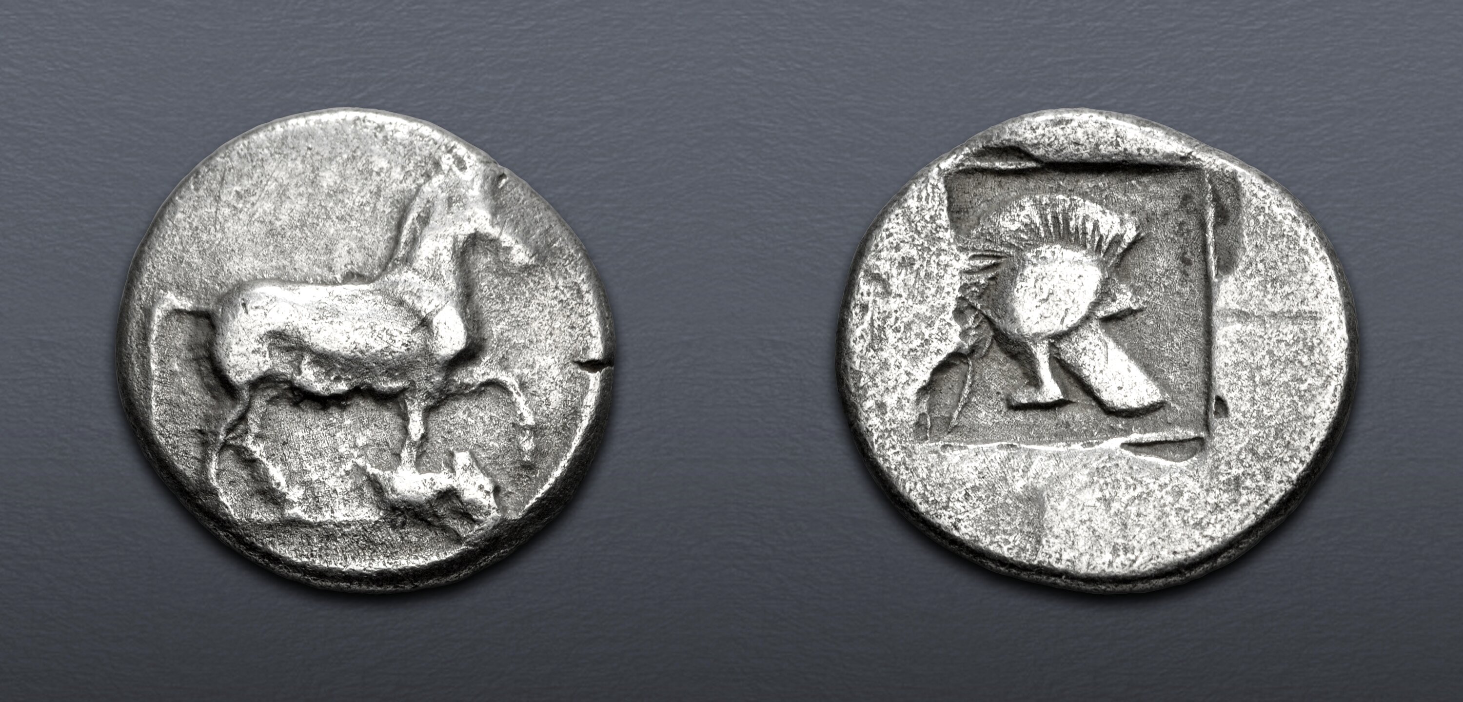 KINGS of MACEDON. Perdikkas II. 451-413 BC. AR Tetrobol (14.5mm, 2.08 g ...