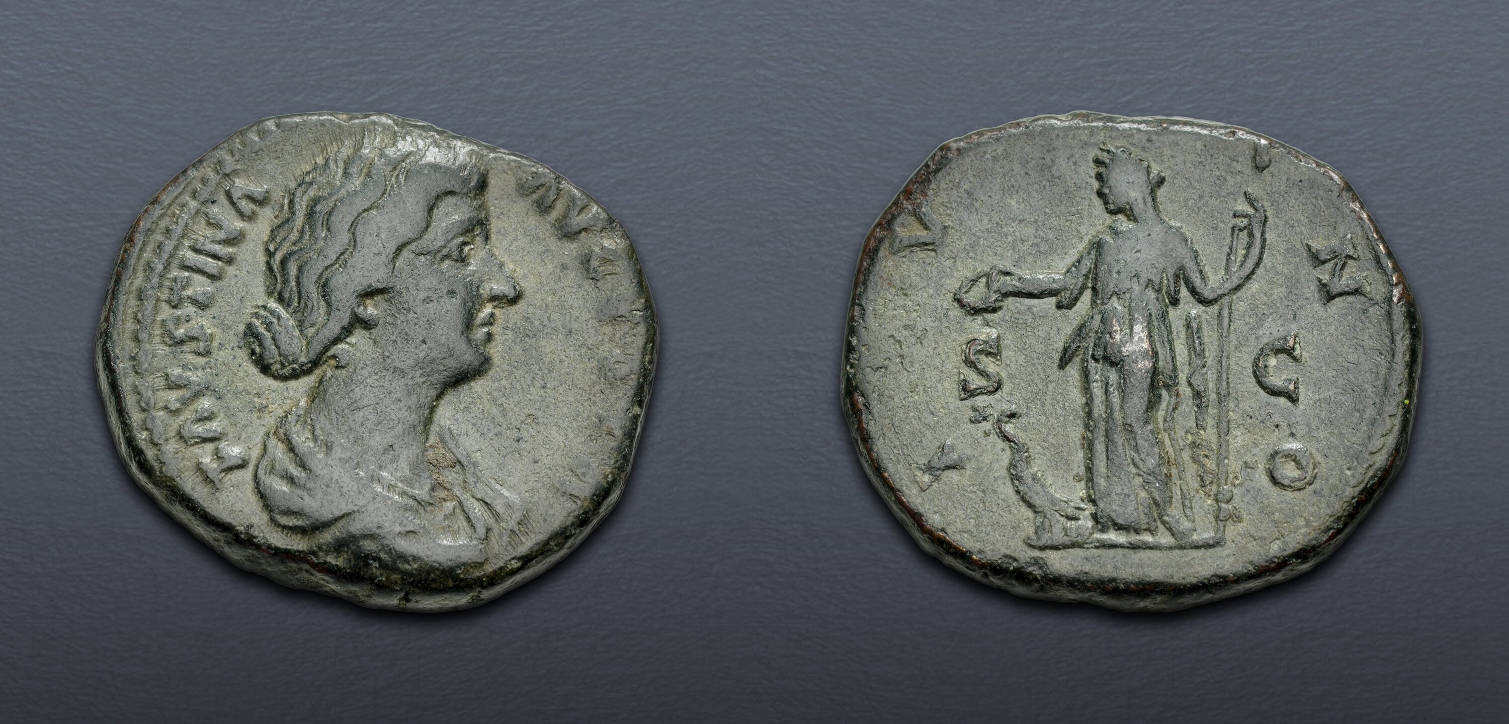 Faustina Junior. Augusta, AD 147-175. Æ As (25mm, 12.29 g, 11h). Rome ...