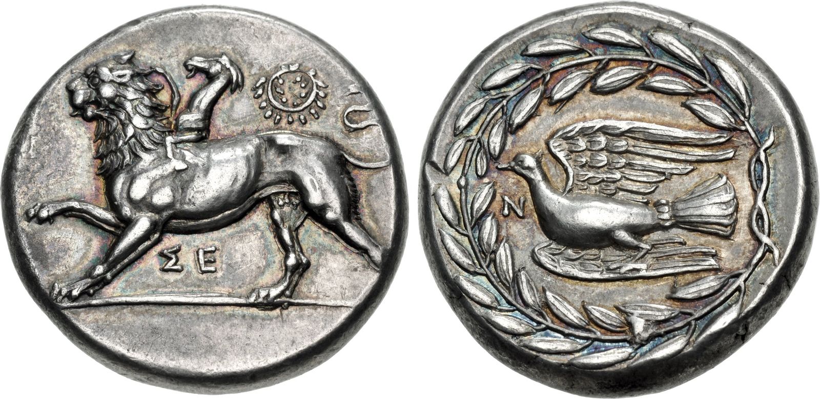 SIKYONIA, Sikyon. Circa 335-330 BC. AR Stater (24mm, 12.21 g, 9h). EF ...