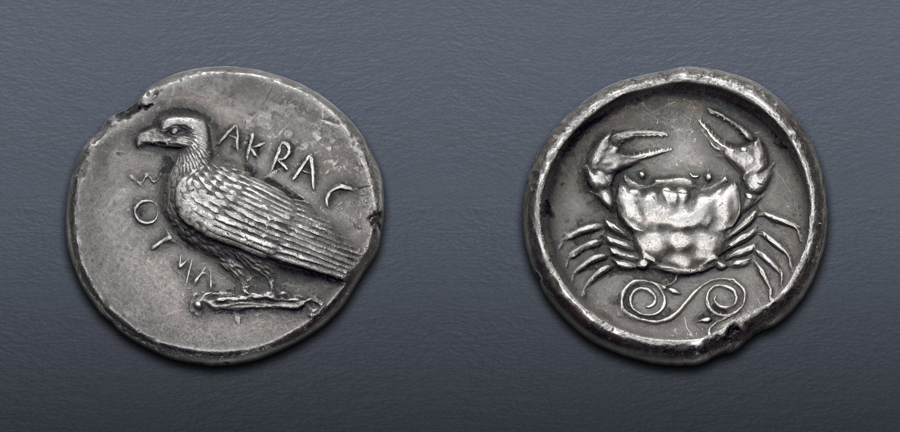 ELECTROTYPES, SICILY. Akragas. Circa 460s-420 BC. Electrotype “AR ...
