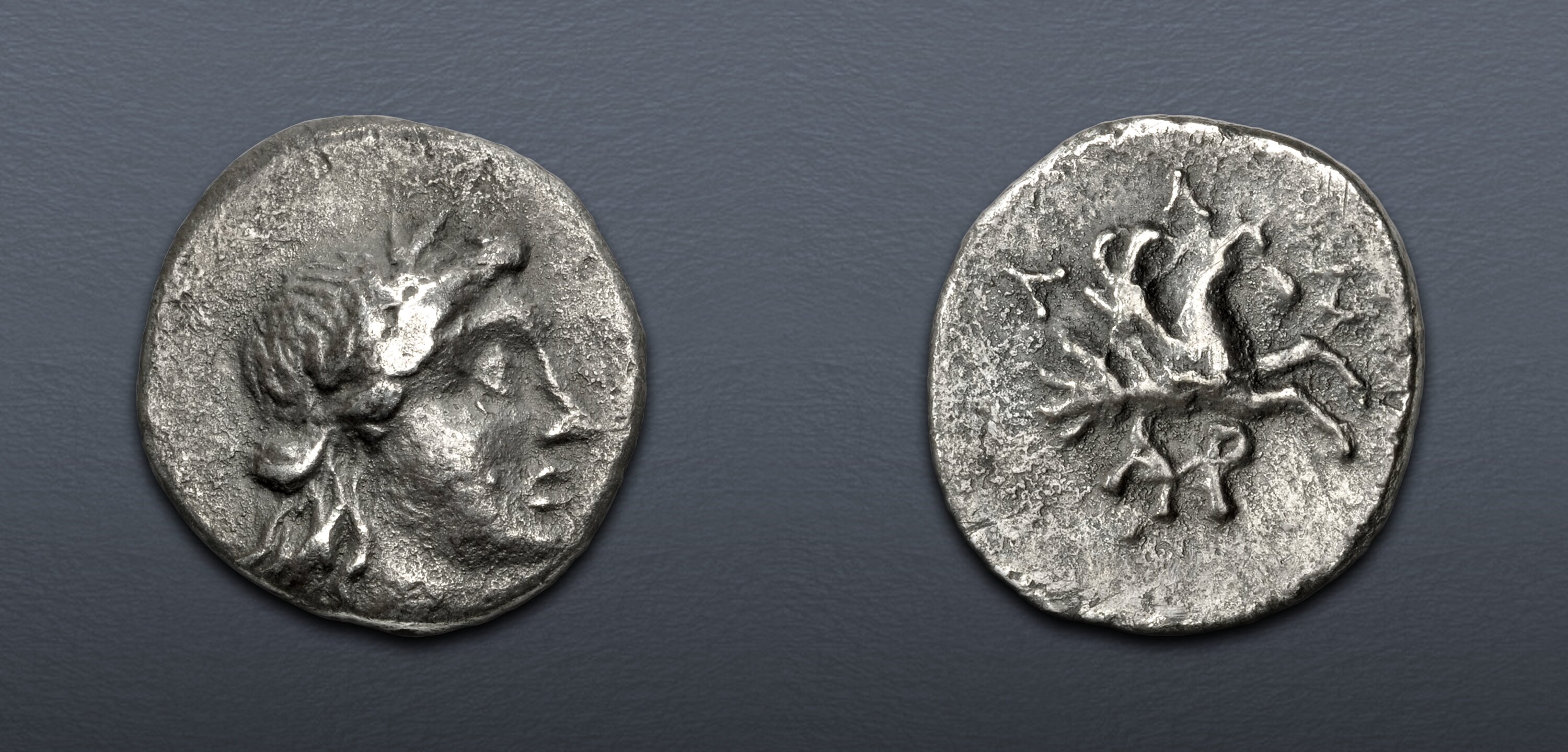 MYSIA, Lampsakos. Circa 350-300 BC. AR Hemidrachm(?) (14mm, 1.67 g, 12h ...