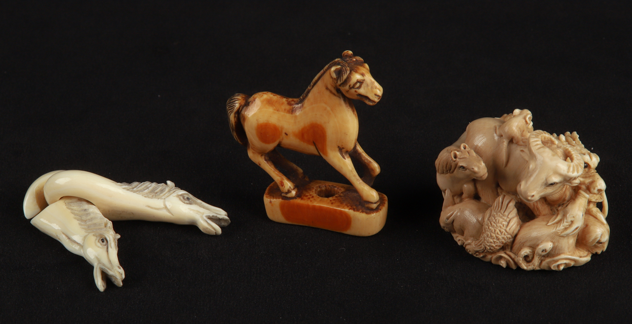 (3) Animal Carved Netsuke | Bunch Auctions