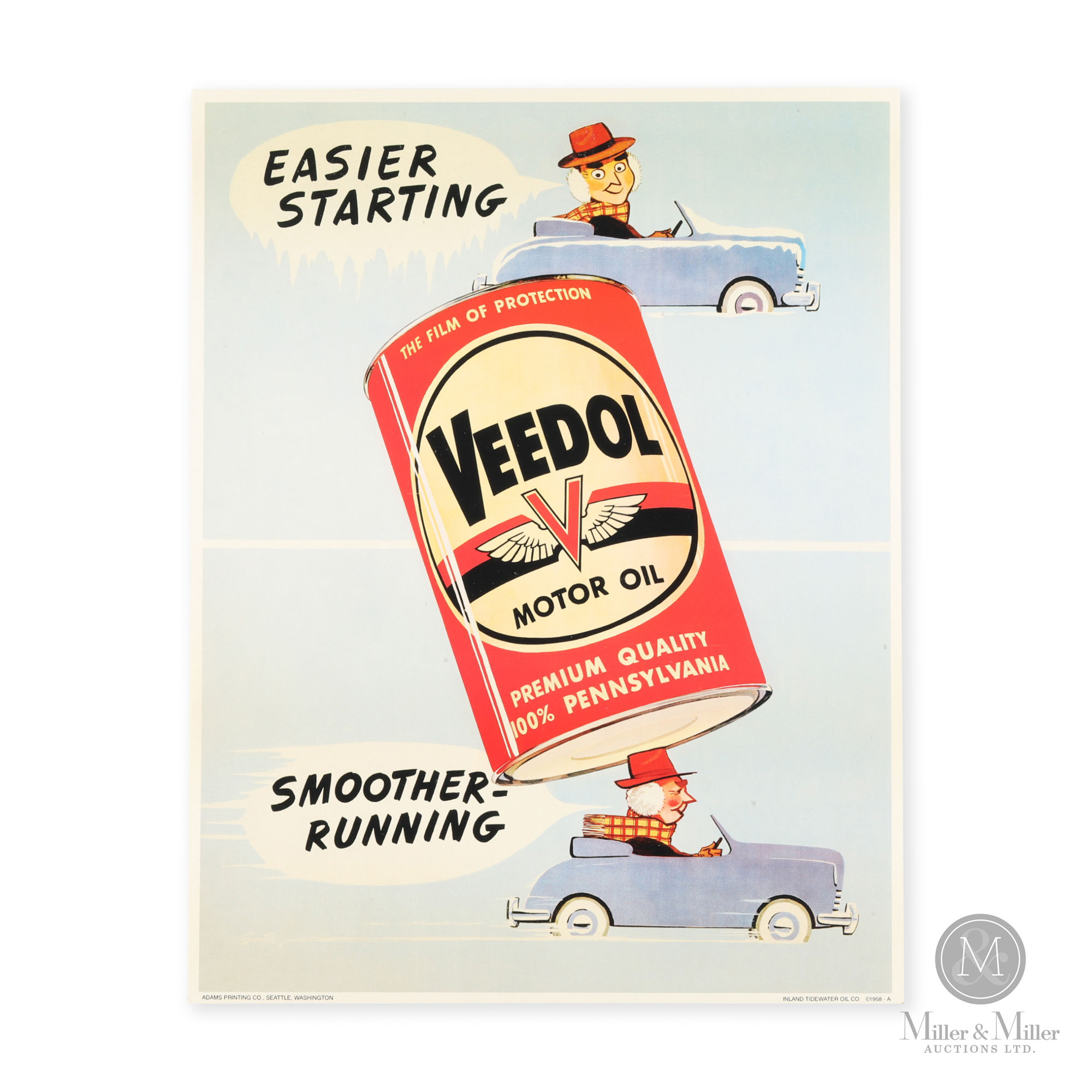 Veedol Motor Oil Poster | Miller & Miller Auctions Ltd