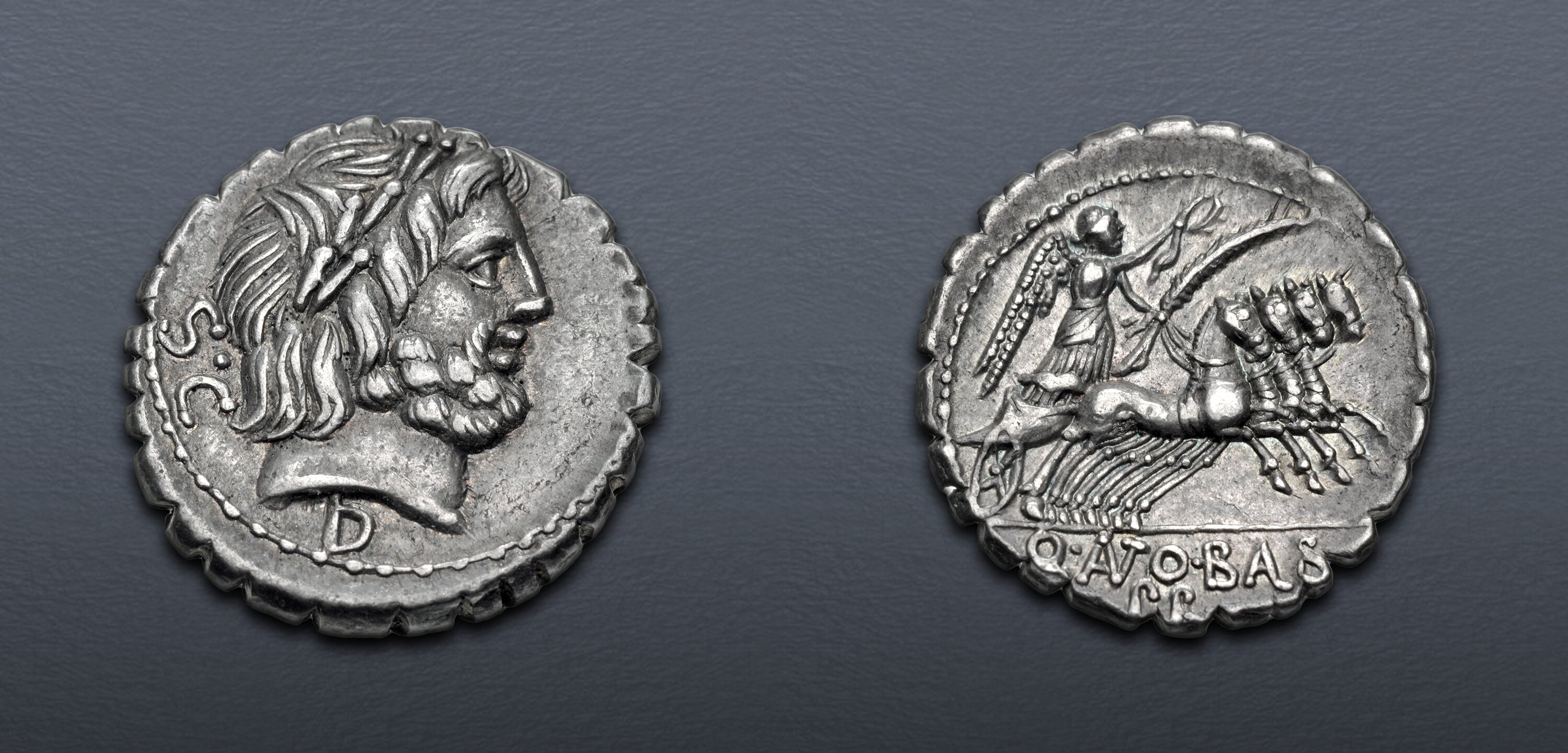 Q. Antonius Balbus. 83-82 BC. AR Serrate Denarius (18mm, 3.88 g, 5h ...
