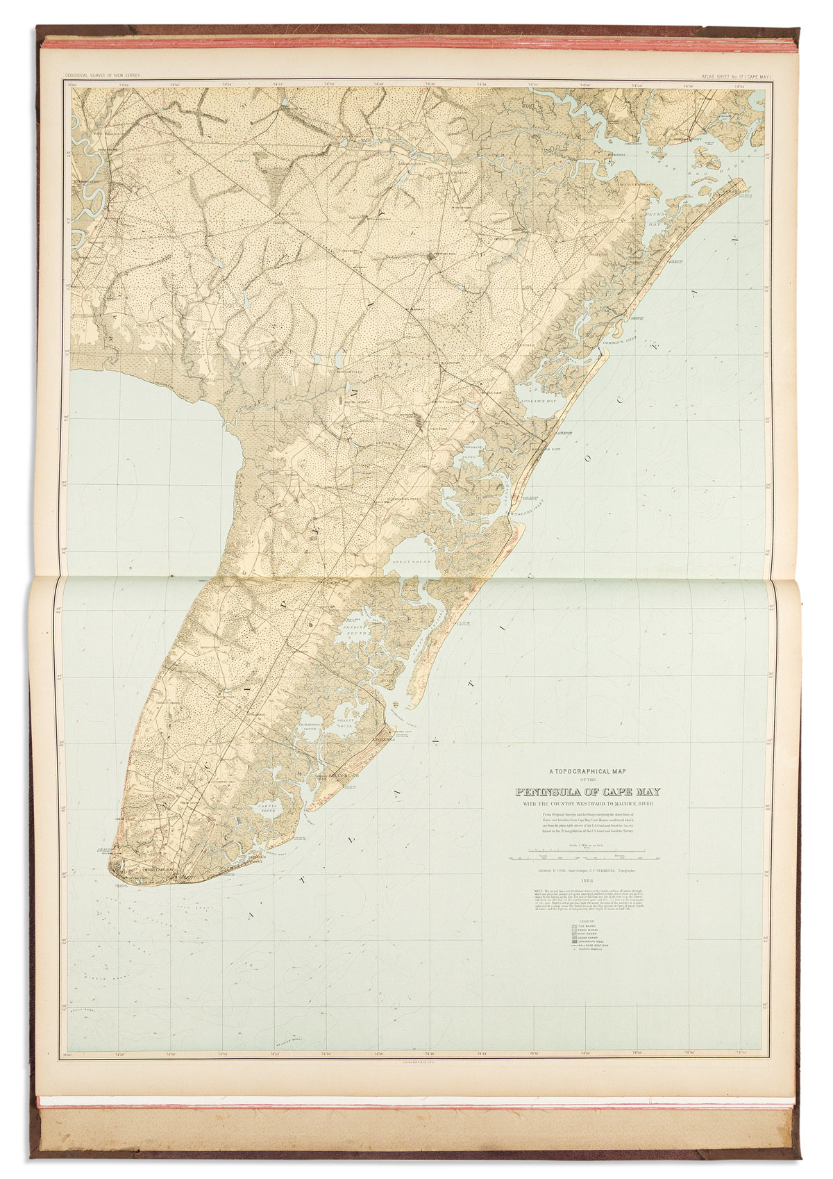 (NEW JERSEY.) State Geological Survey. Atlas of New Jersey. | Swann ...