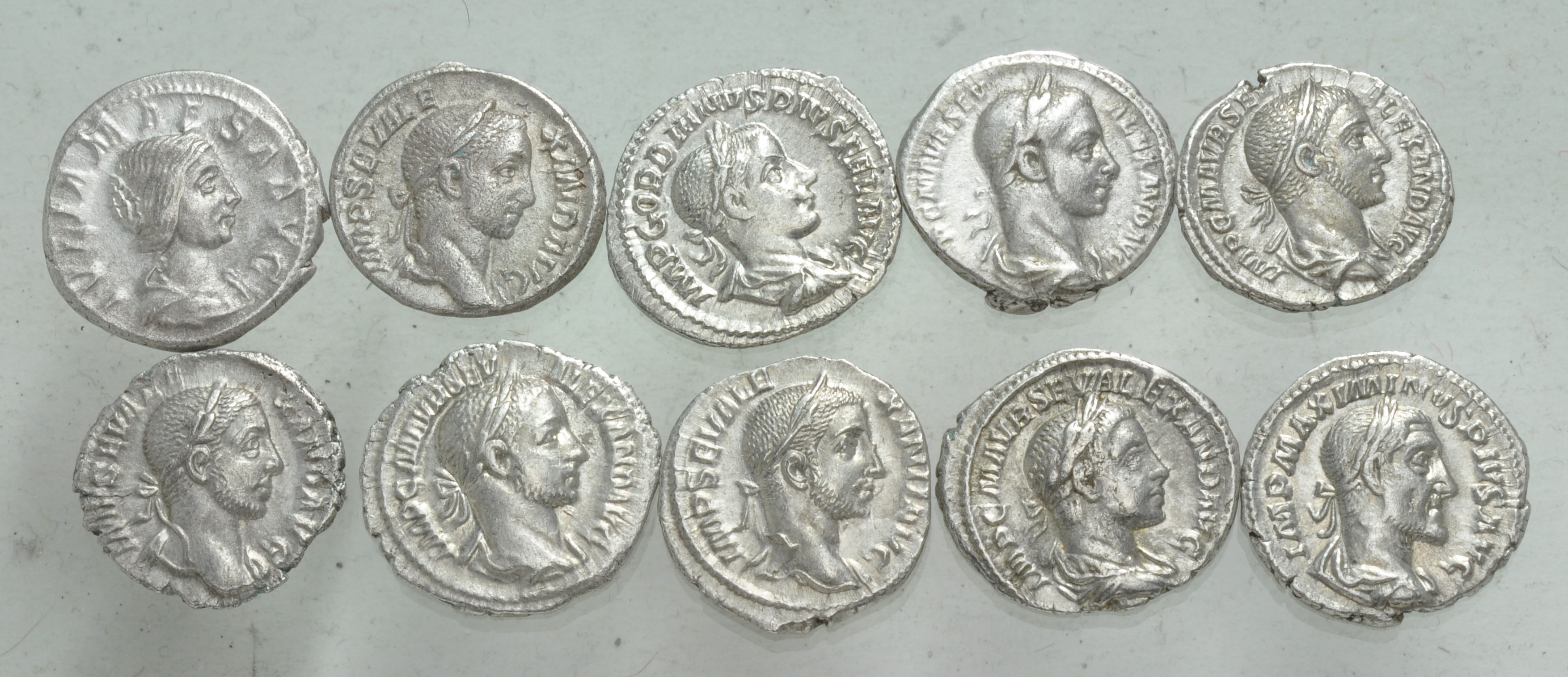 ROMAN. Imperial. Lot of ten (10) 3rd Century AR Denarii. | Classical ...