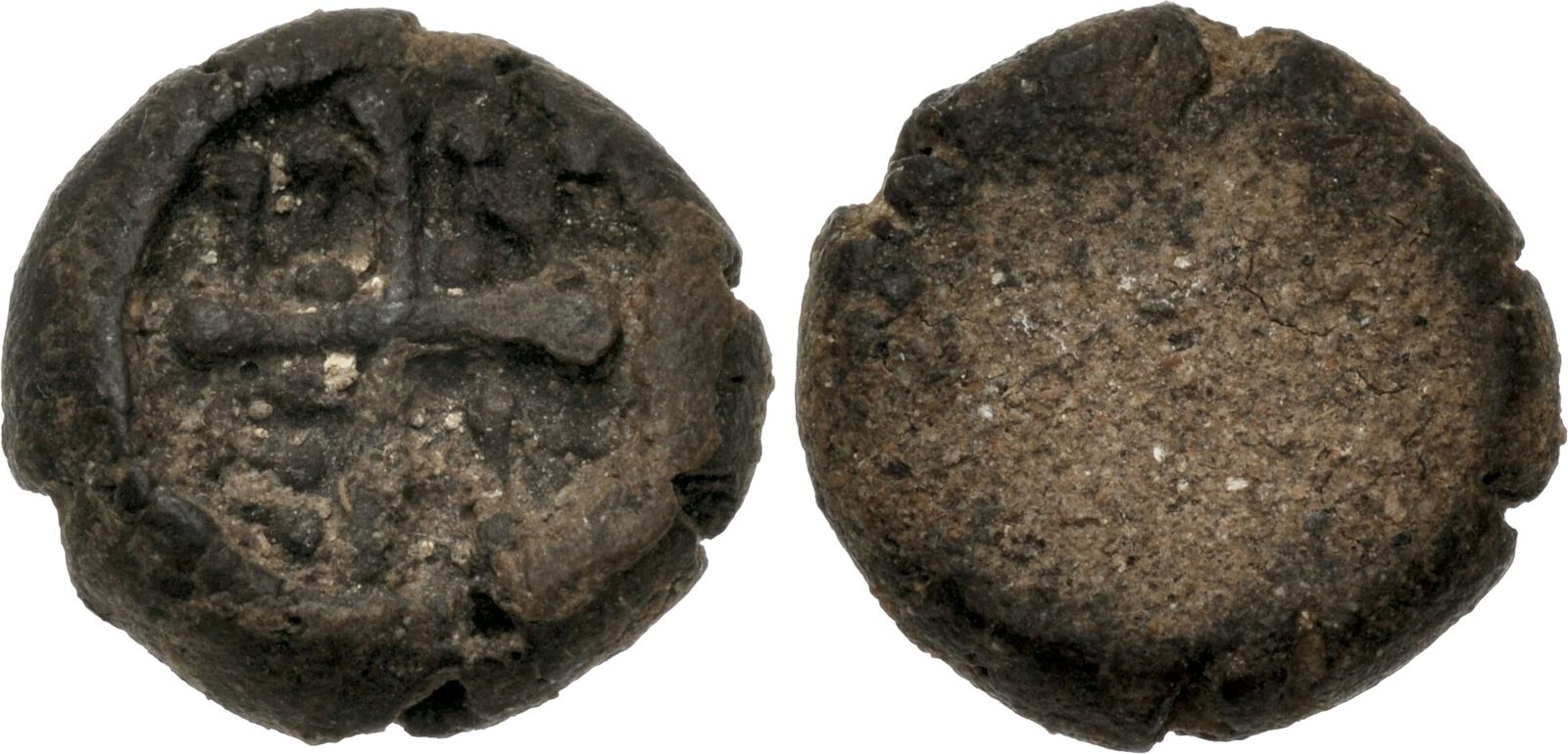 Terracotta “True Cross” Pilgrim Relic Token. Byzantine, circa 7th ...