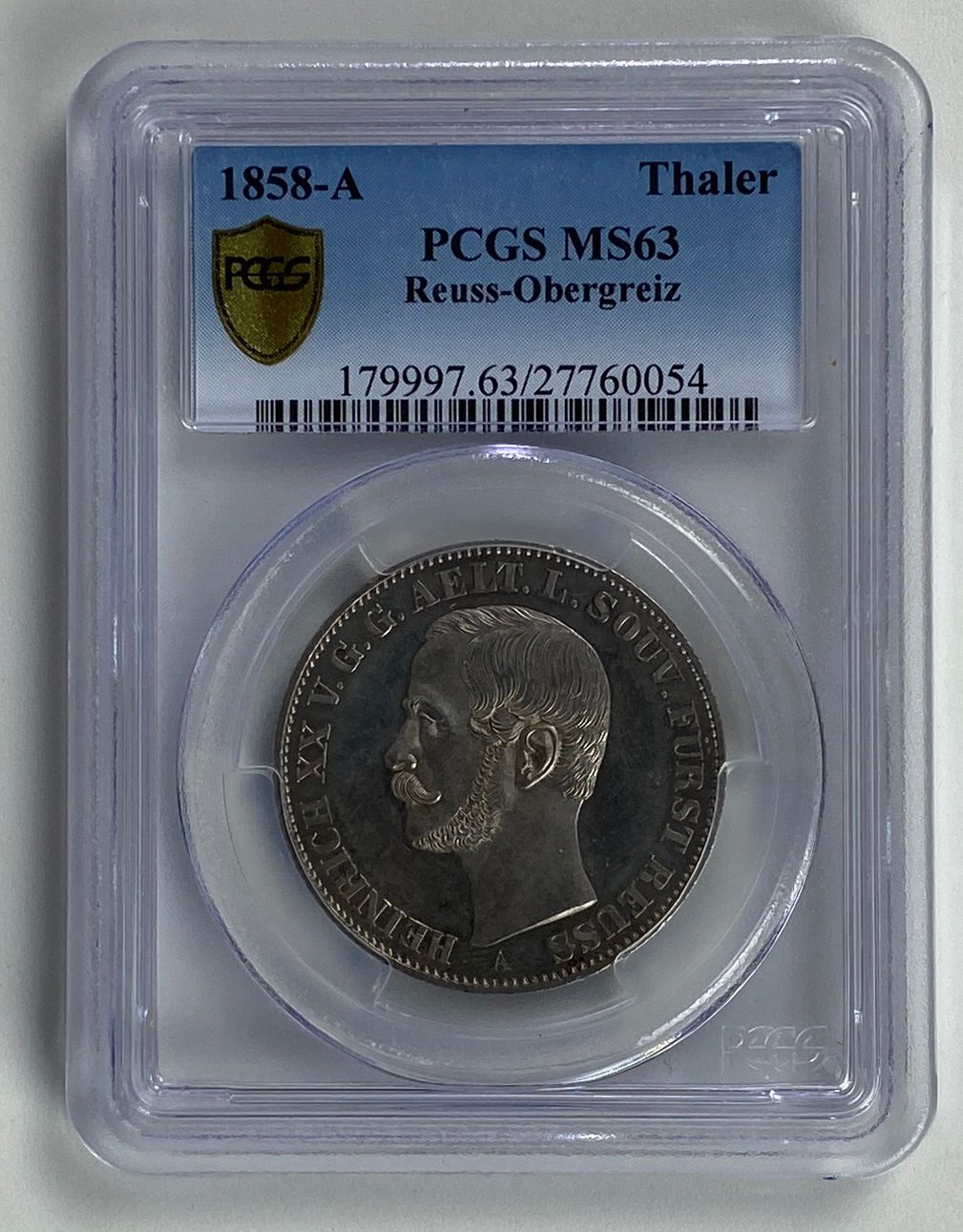 GERMANY, Reuss-Greiz (Principality [Elder line]). Heinrich XX. 1836 ...