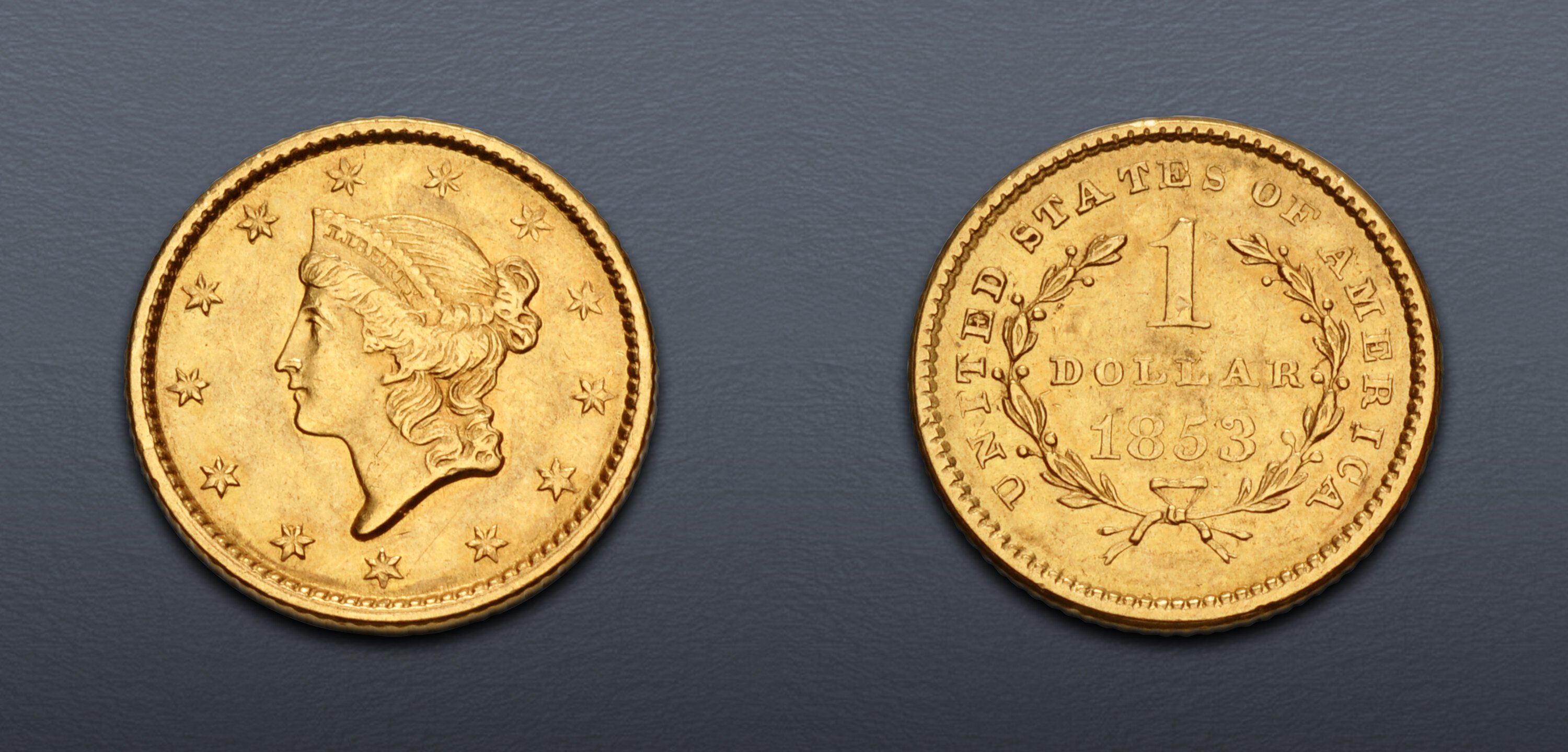 1853 Gold Dollar. Type 1. AU Details. | Classical Numismatic Group