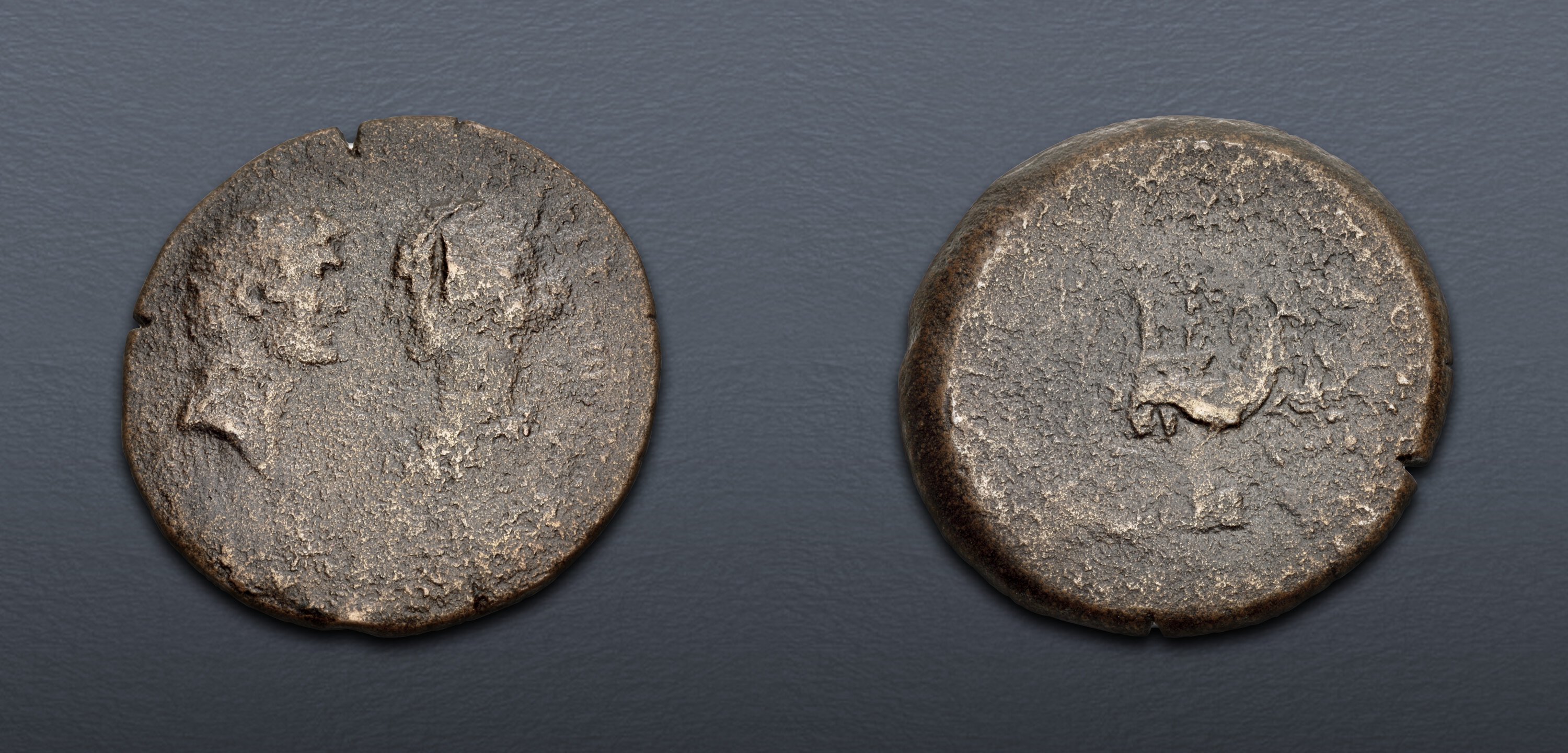 ACHAEA. Mark Antony, with Octavia. Late Summer-Autumn 38 BC. Æ ...