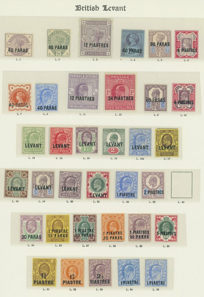 Collections and Ranges A British Empire collection on album pages ...