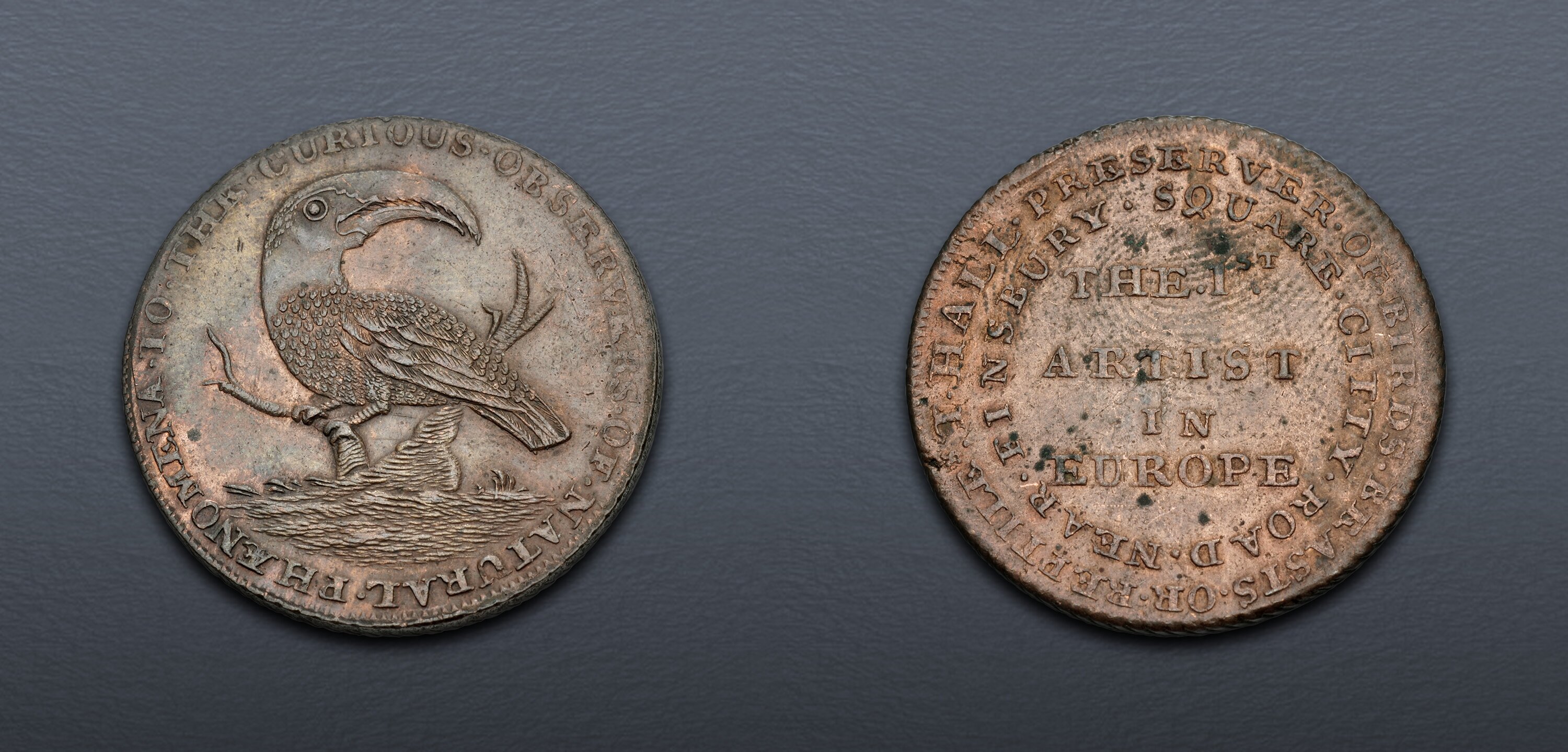 TOKENS, Middlesex. London. Hall’s (Thomas Hall). CU Halfpenny (28.5mm ...