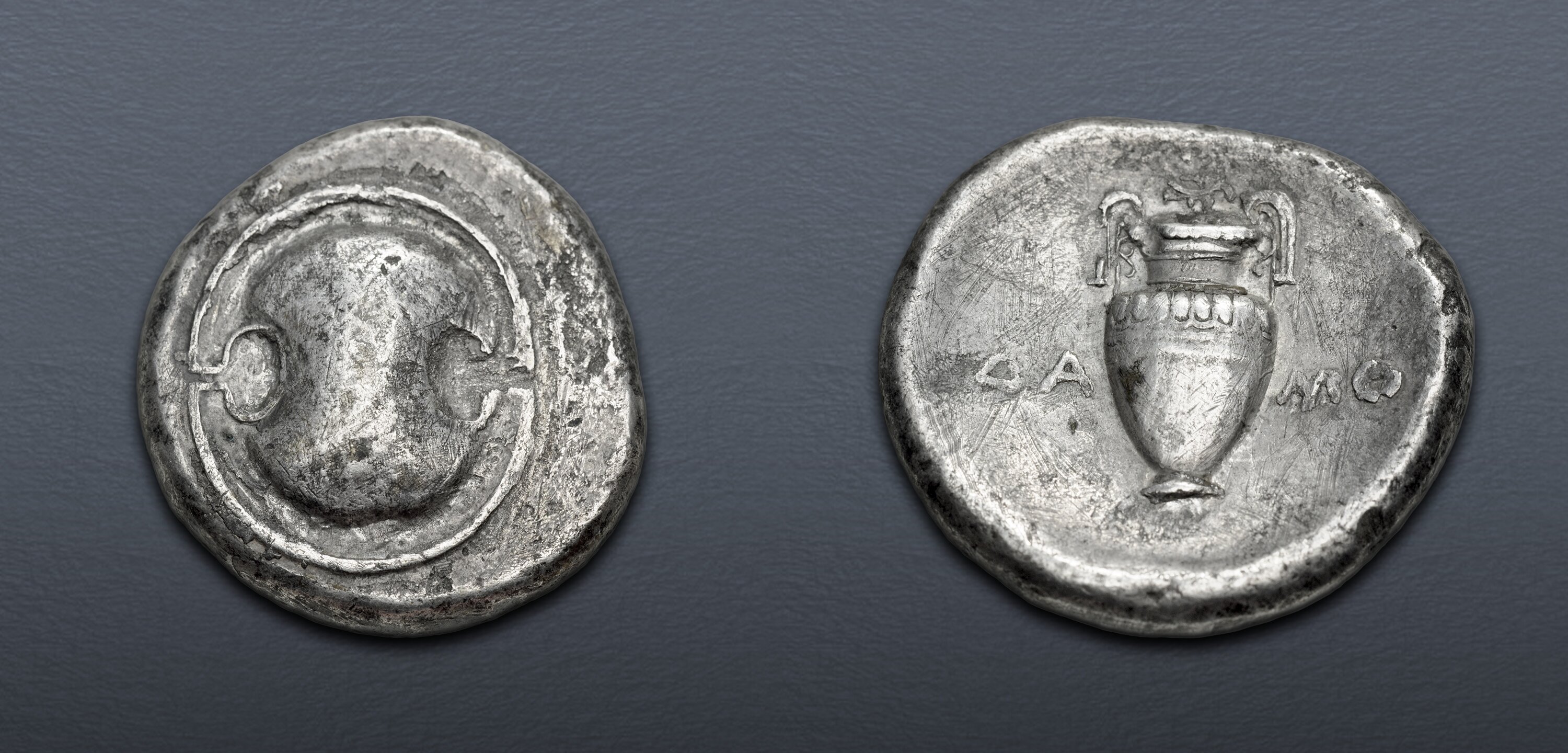 BOEOTIA, Thebes. Circa 390-382 BC. AR Stater (22mm, 11.48 g). Damo(kl ...