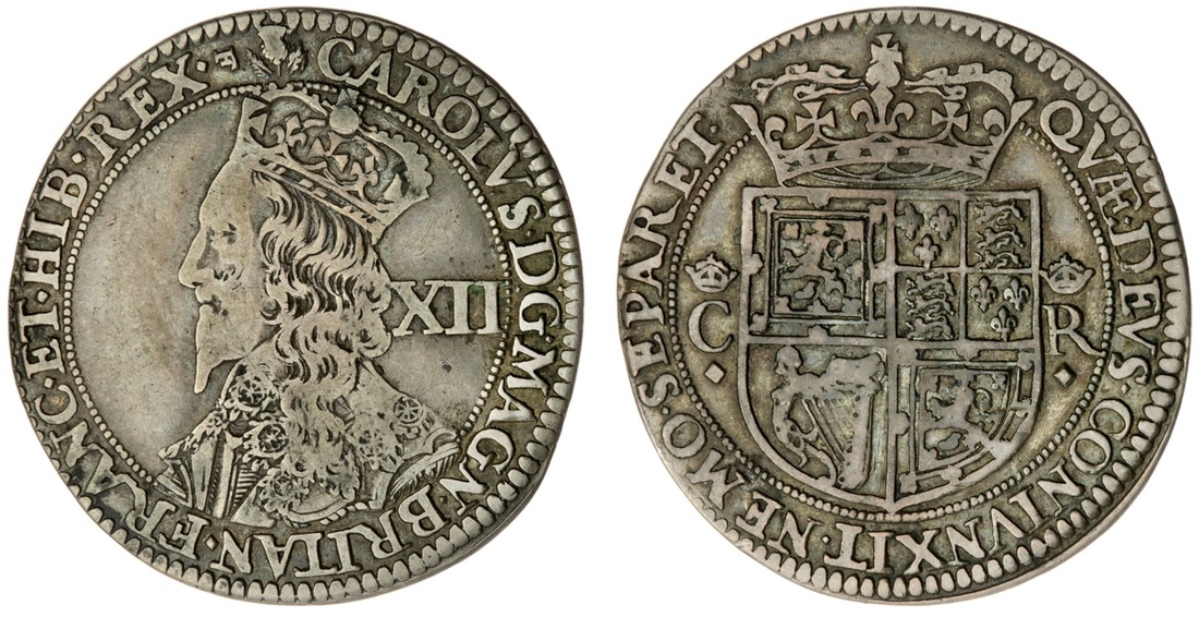 Scotland, Charles I (1625-1649), Falconer's Second Milled Issue, Twelve ...