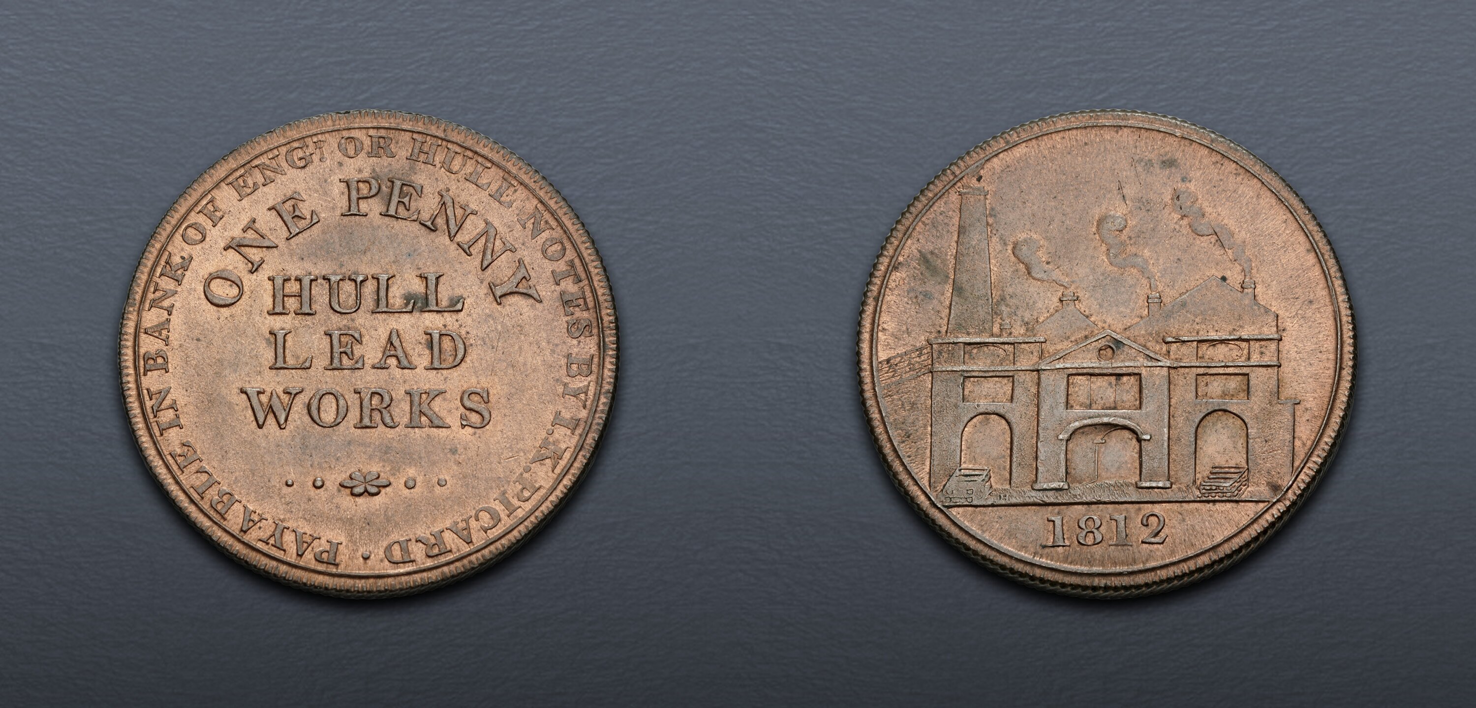 19th CENTURY, Yorkshire. Hull. Hull Lead Works. CU Penny Token (33mm ...