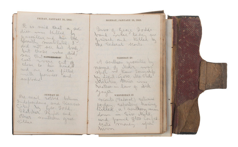 [CIVIL WAR] -- [QUANTRILL\'S RAIDERS]. Diary of H.M. McCarty, editor of ...