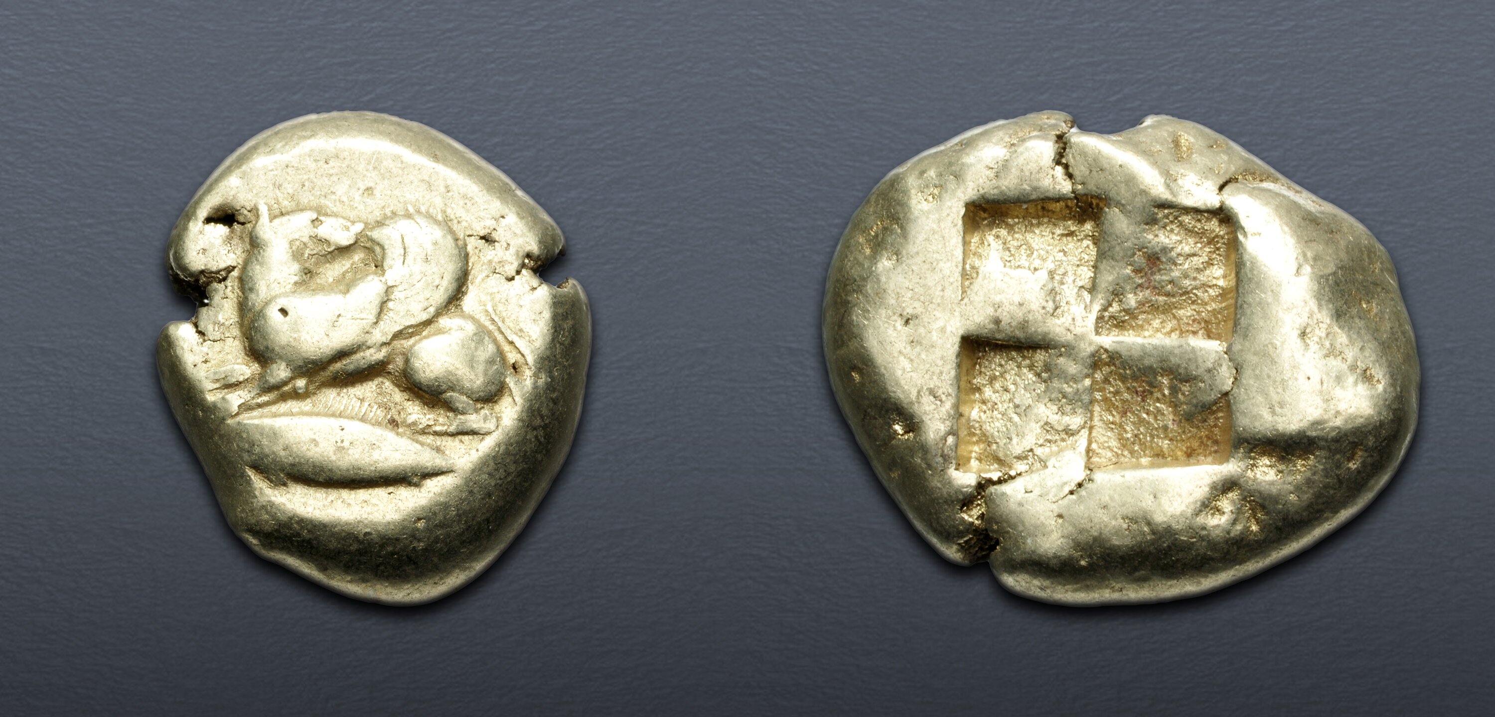 MYSIA, Kyzikos. Circa 550-450 BC. EL Stater (18mm, 16.04 g). VF ...
