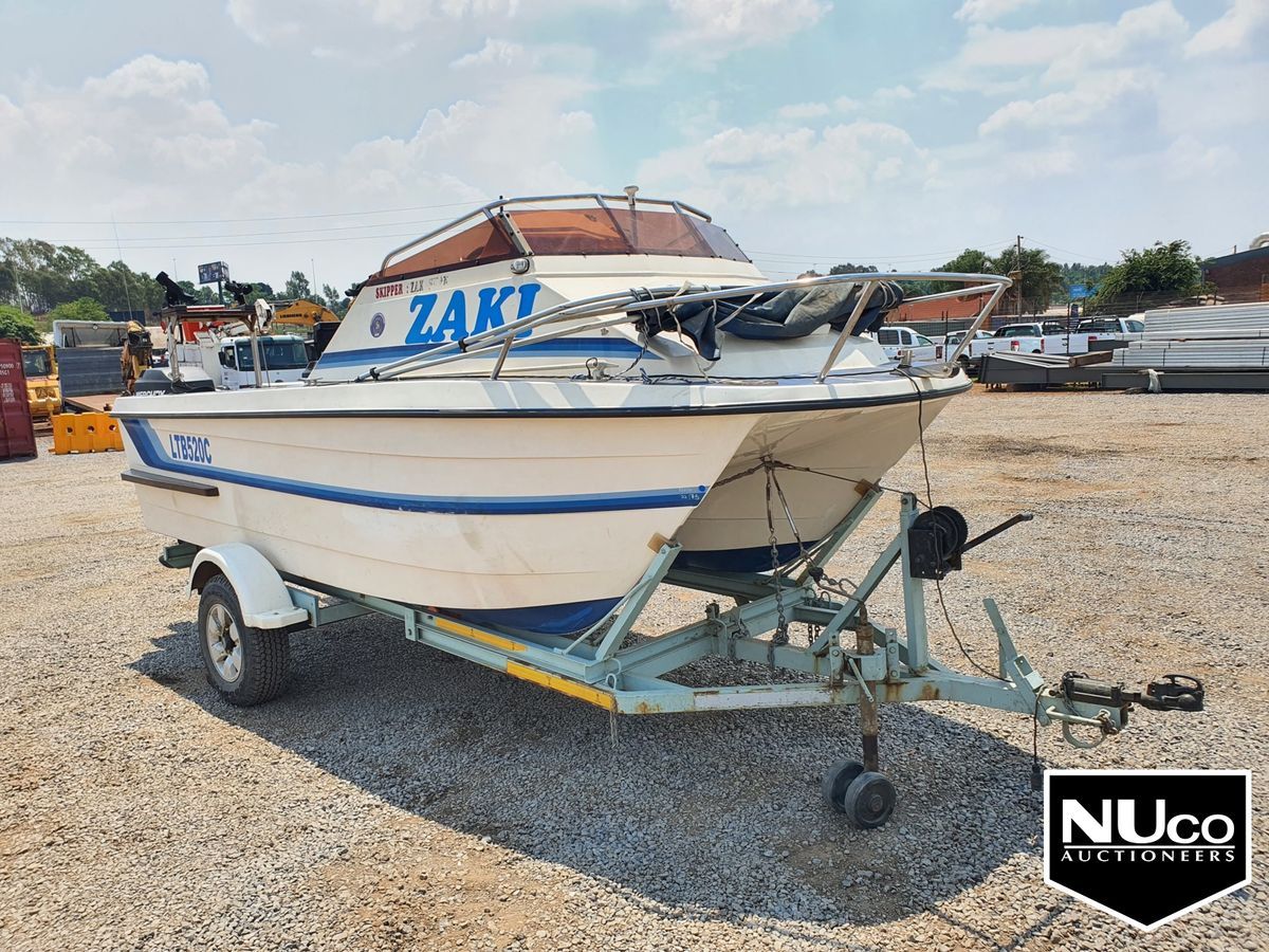ACE CRAFT BOAT POWERED BY 2X 75HP OUTBOARD MERCURY MOTORS WITH BRAKED ...