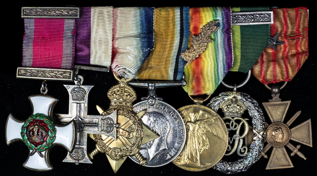 The Great War '1918' D.S.O., 1916' M.C., Croix de Guerre group of seven ...
