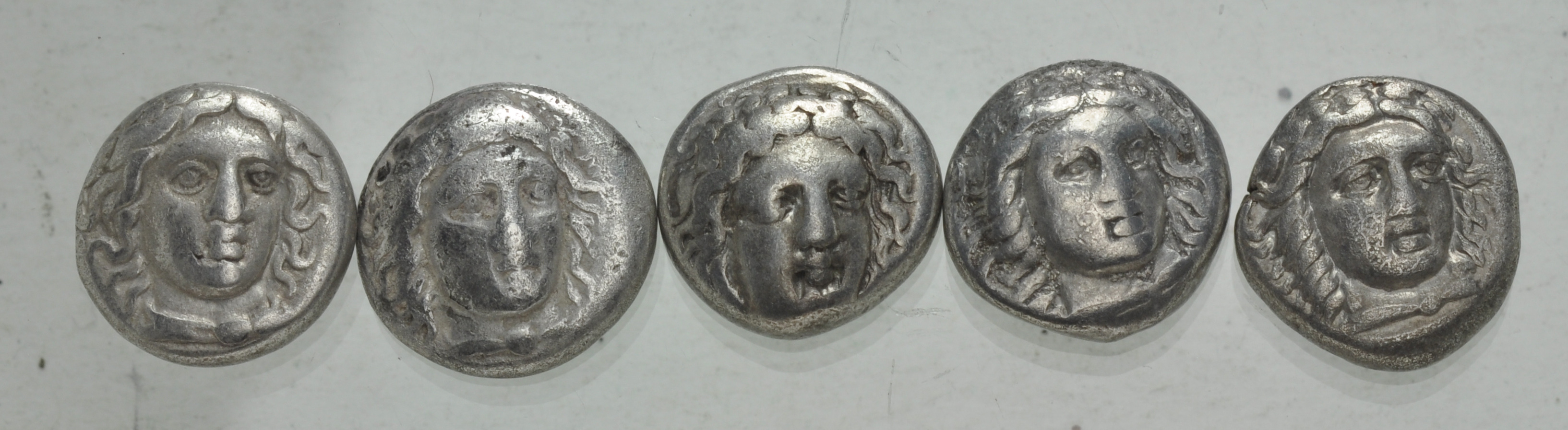 GREEK. Asia Minor. Lot of five (5) AR Drachms of the Satraps of Caria ...