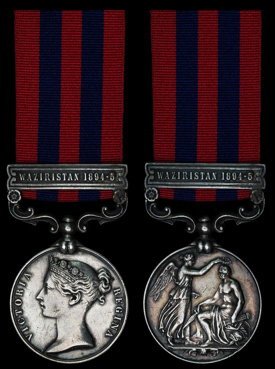 India General Service 1854-95, 1 clasp, Waziristan 1894-5 (871 Sepoy ...