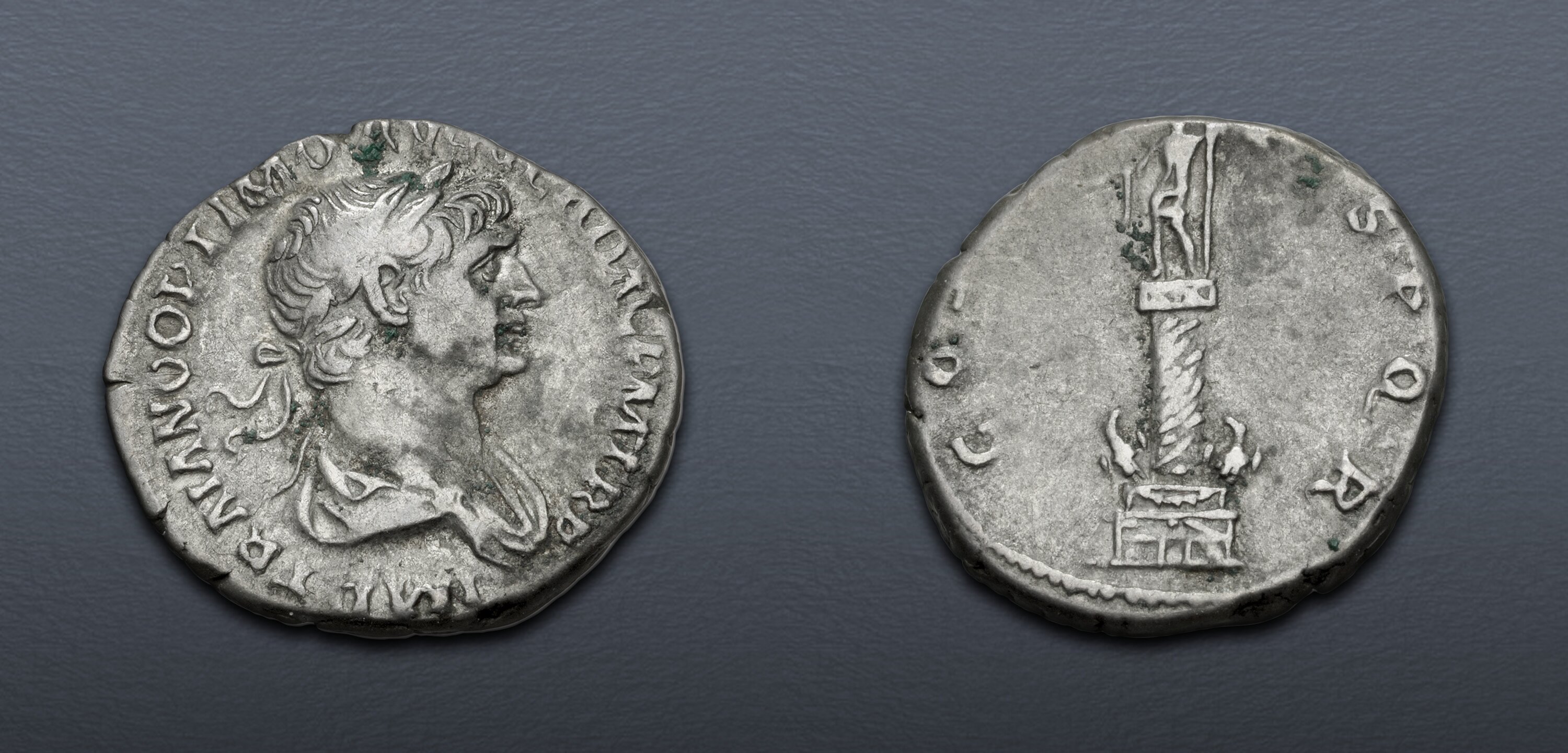 Trajan. AD 98-117. AR Denarius (19mm, 3.44 g, 8h). Rome mint. Struck ...