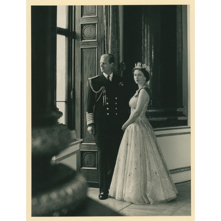 Great Britain Royalty Queen Elizabeth II 1957 Studio photograph by ...
