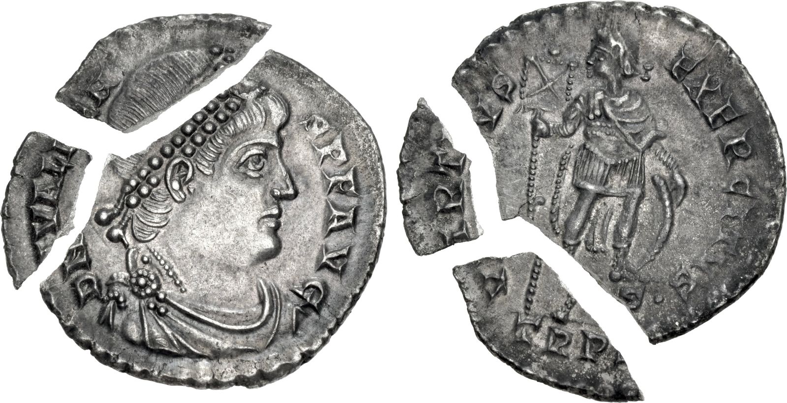 Valens. AD 364-378. AR Light Miliarense (24mm, 3.95 g, 6h). Treveri ...