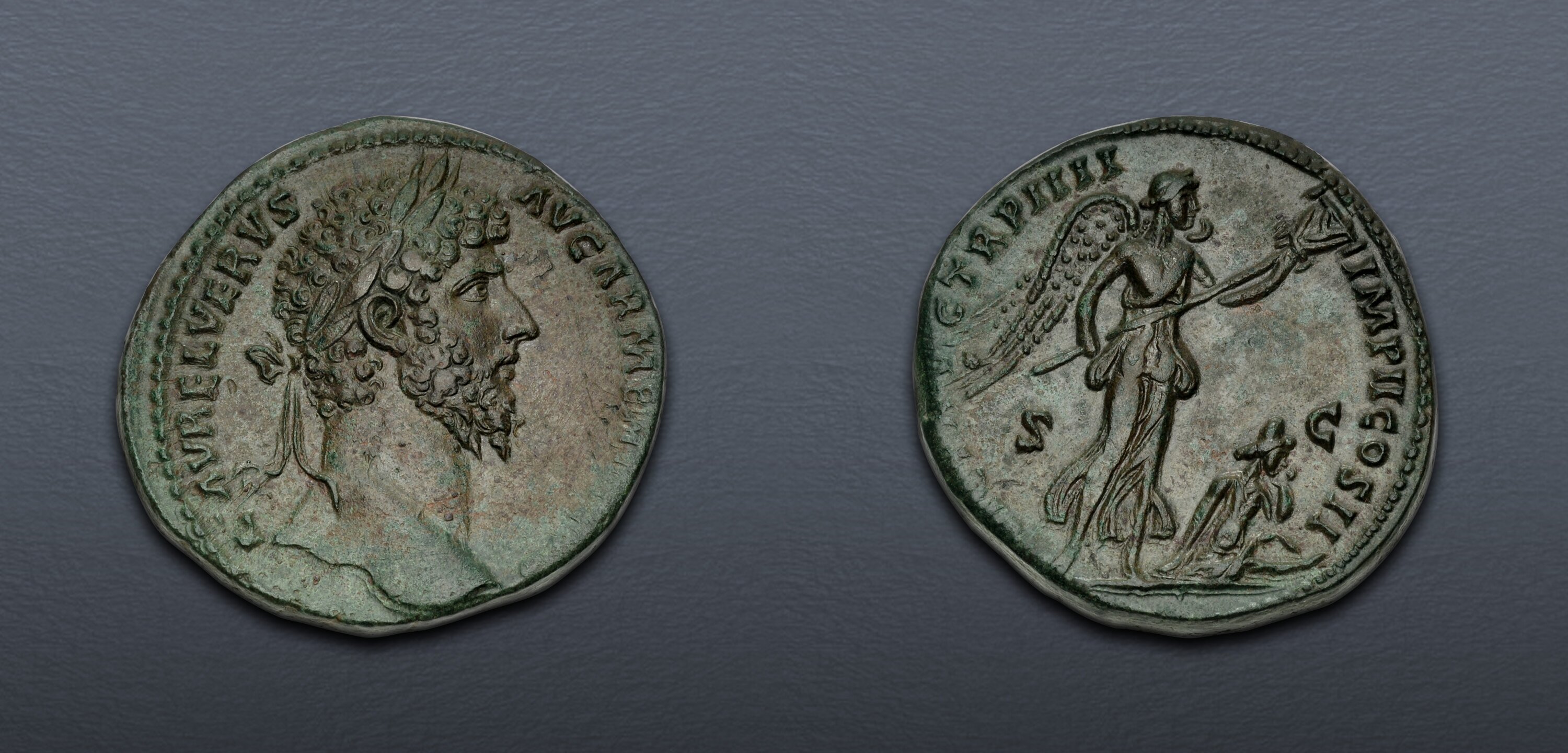 Lucius Verus. AD 161-169. Æ Sestertius (32mm, 22.48 g, 11h). Rome mint ...