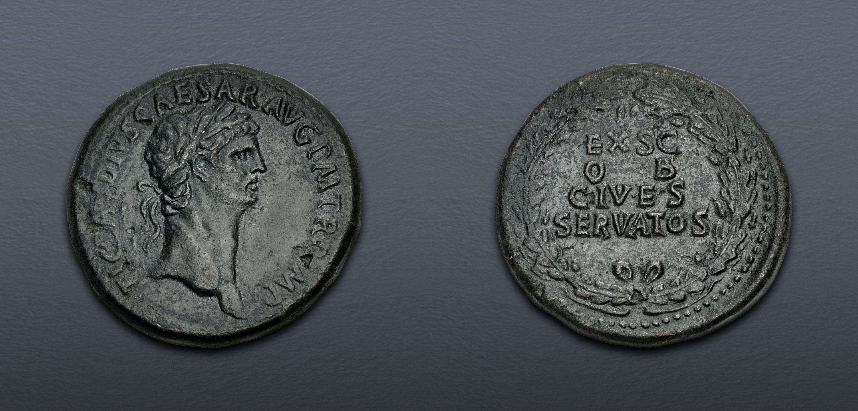 Claudius. AD 41-54. Æ Sestertius (36mm, 28.38 g, 6h). Rome mint. Struck ...