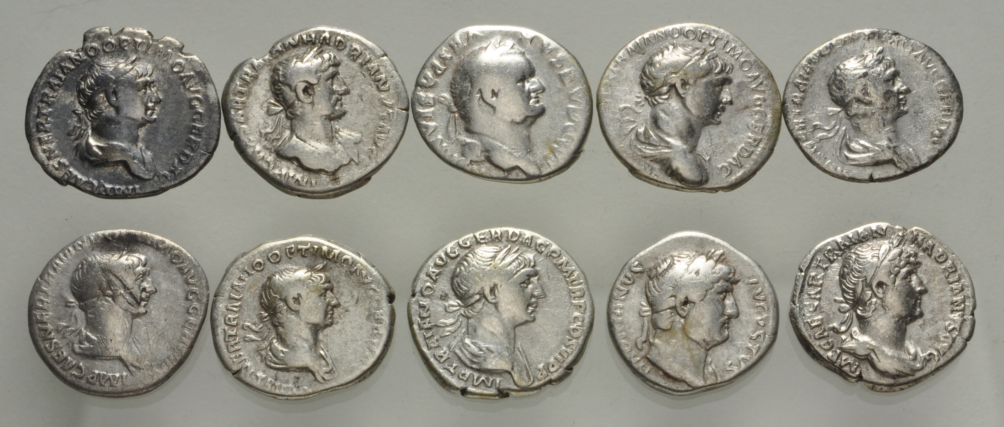 ROMAN. Imperial. Lot of ten (10) mostly Antonine AR Denarii ...