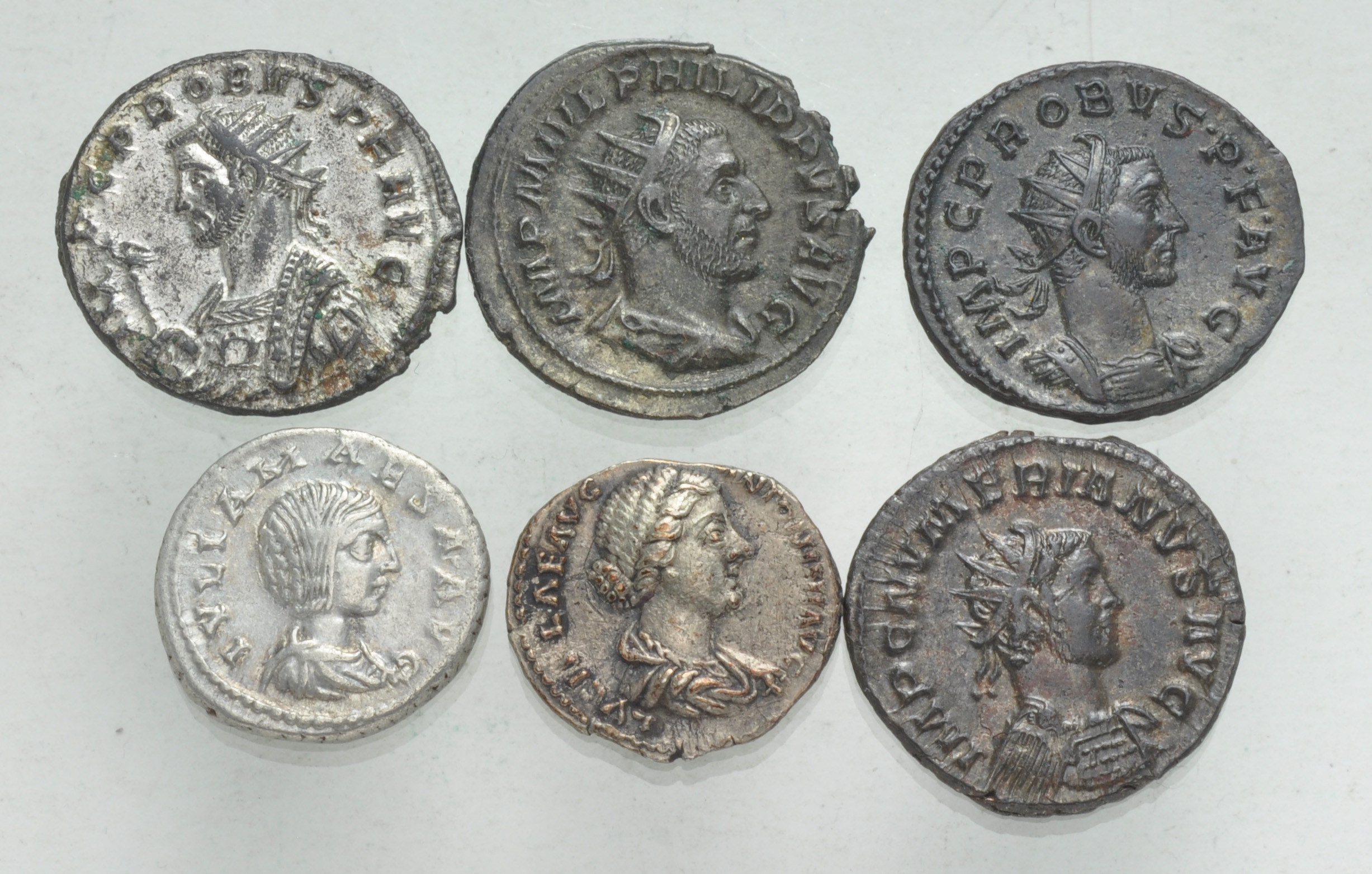 ROMAN. Imperial. Lot of six (6) silver and billon issues. | Classical ...