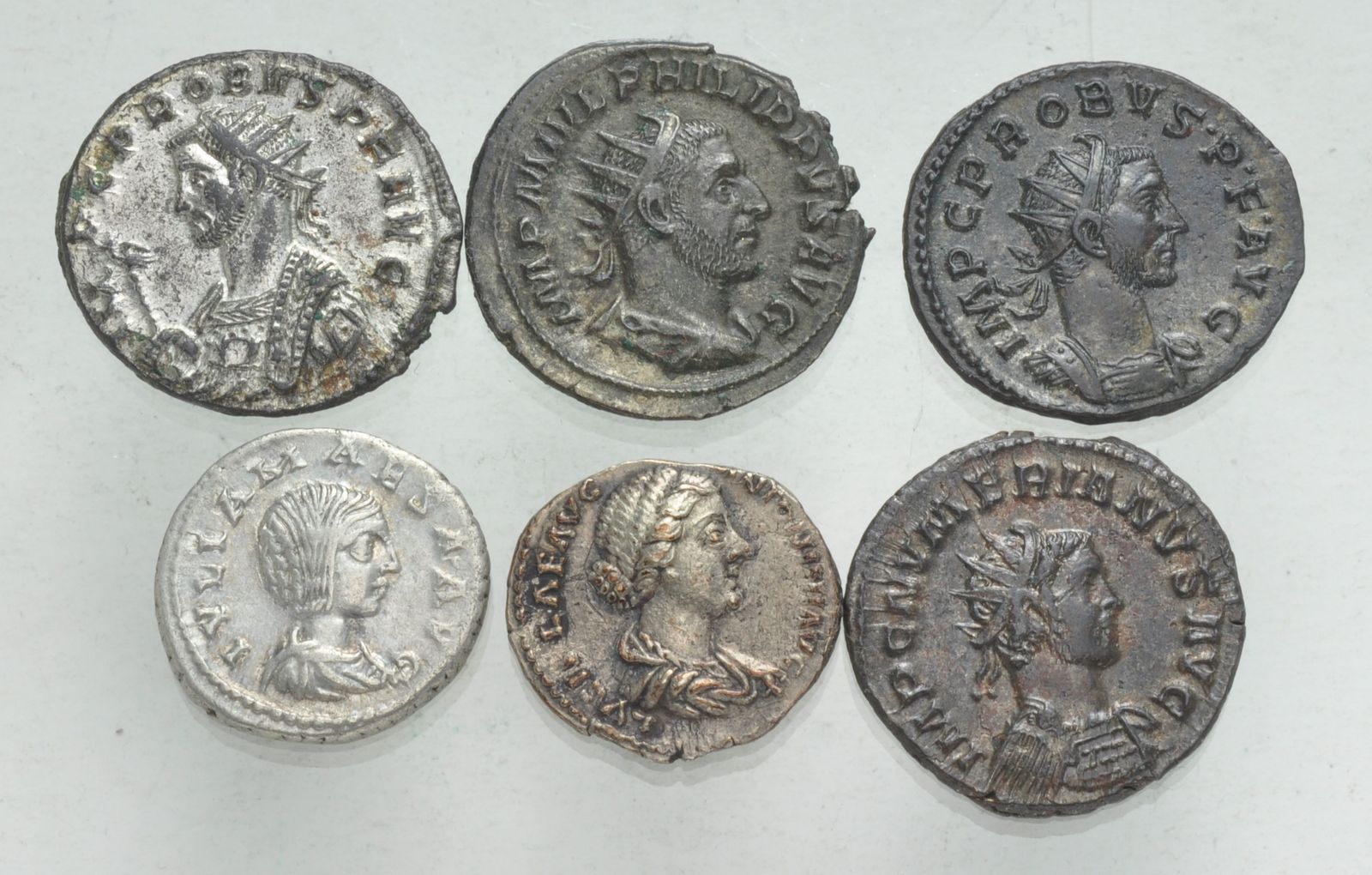 ROMAN. Imperial. Lot of six (6) silver and billon issues. | Classical ...