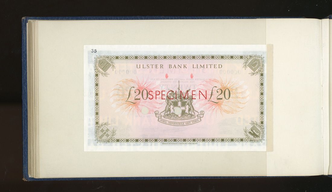 World, an album of 32 countries' colour trial specimen banknotes ...