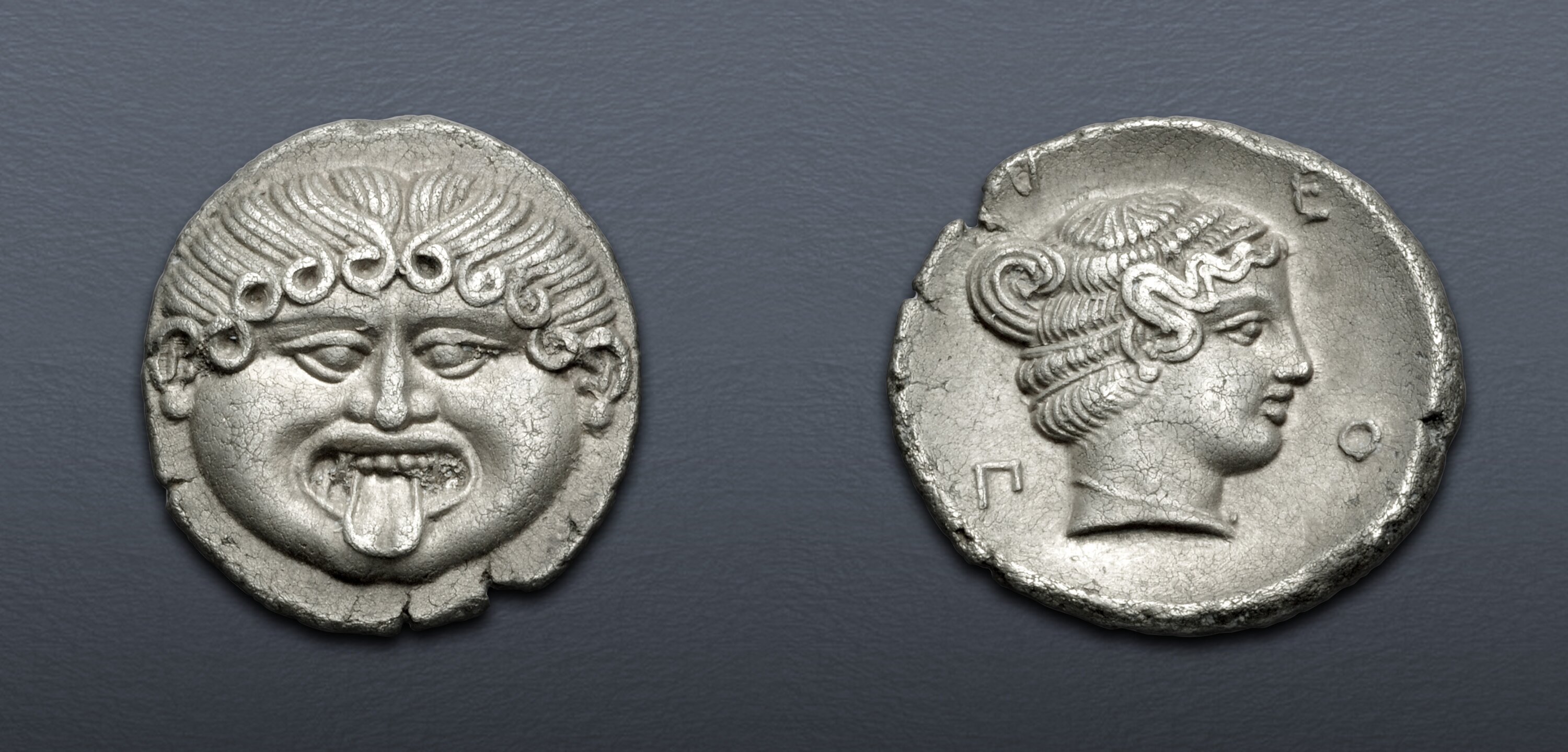 MACEDON, Neapolis. Circa 375-350 BC. AR Hemidrachm (13.5mm, 1.81 g, 8h ...