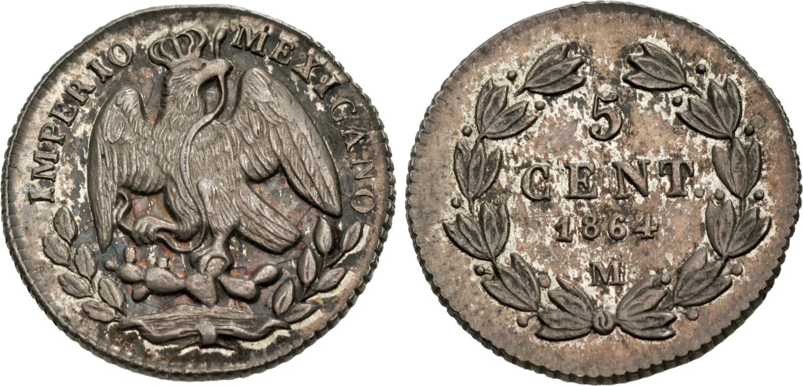 MEXICO, Second Mexican Empire. Maximilian I von Habsburg. 1864-1867. AR ...