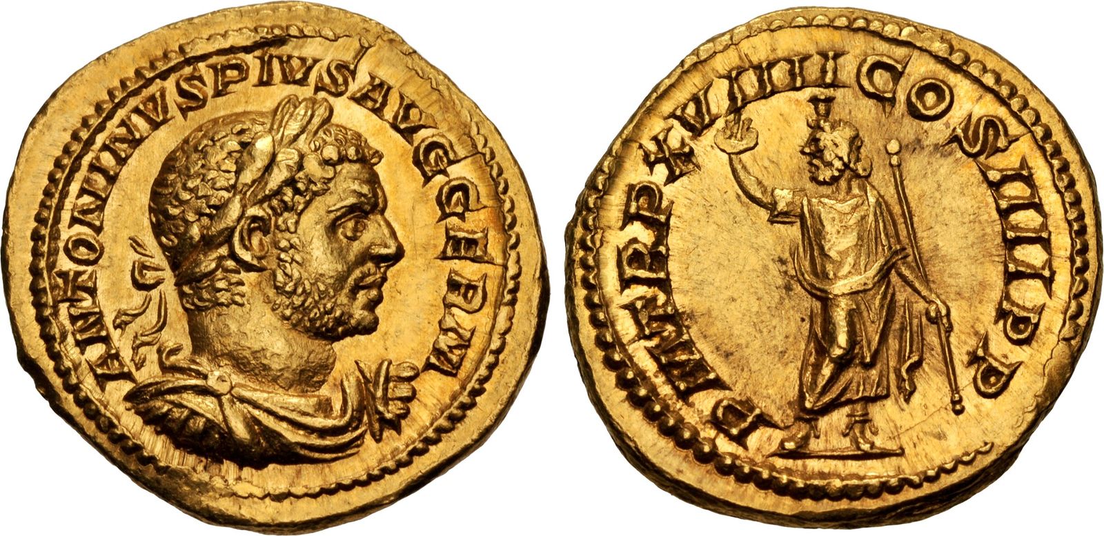Caracalla. AD 198-217. AV Aureus (20.5mm, 6.56 g, 6h). Rome mint ...
